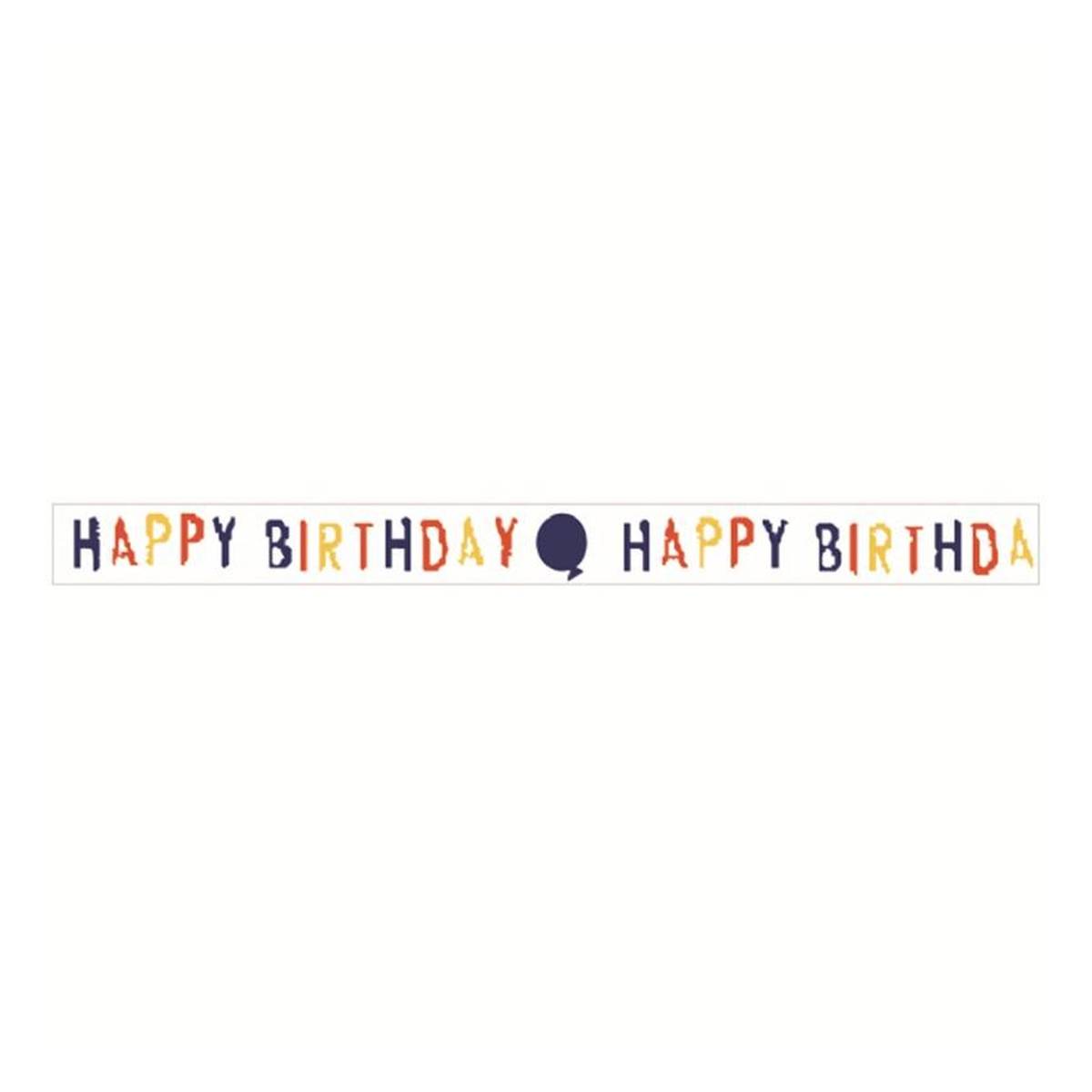 Blue Happy Birthday Balloons Ribbon 6mm x 4.5m | Hobbycraft