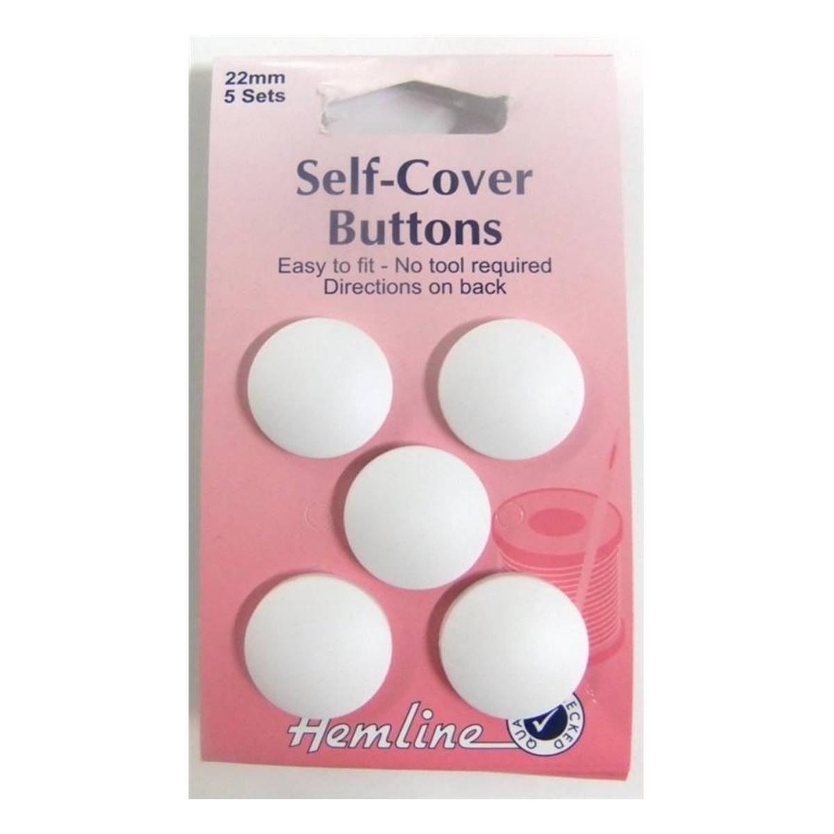 Hemline Brass Self Cover Buttons 22mm 5 Pack | Hobbycraft