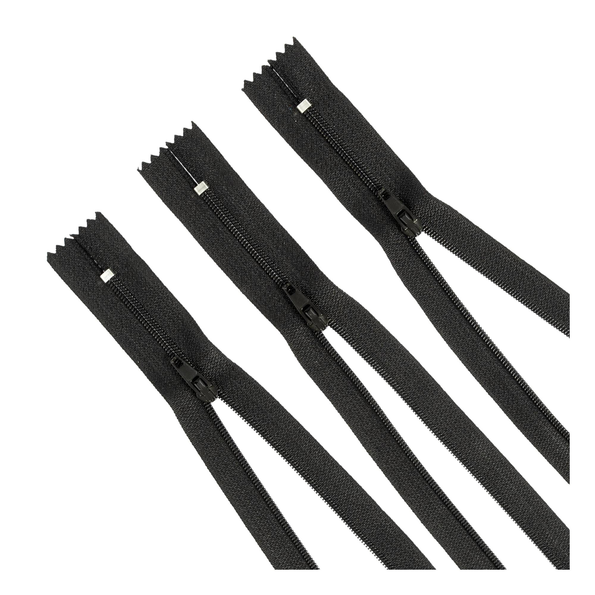 Valuecrafts Black Zips 27cm 3 Pack | Hobbycraft