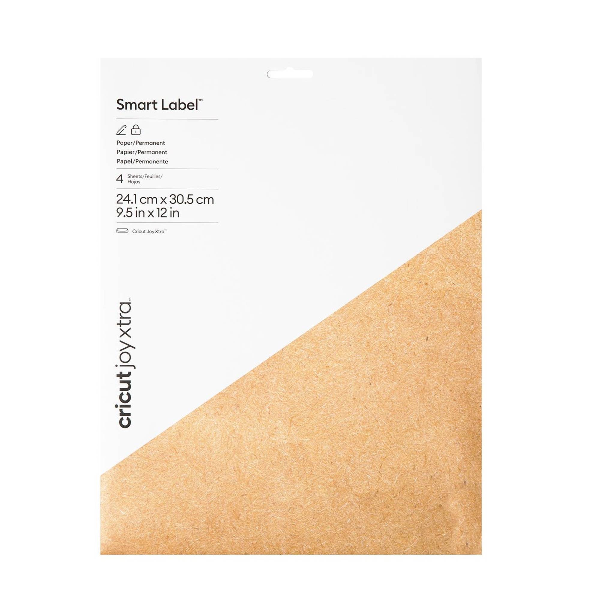 Cricut Joy Xtra Brown Smart Label Paper 9.5 x 12 Inches 4 Pack | Hobbycraft