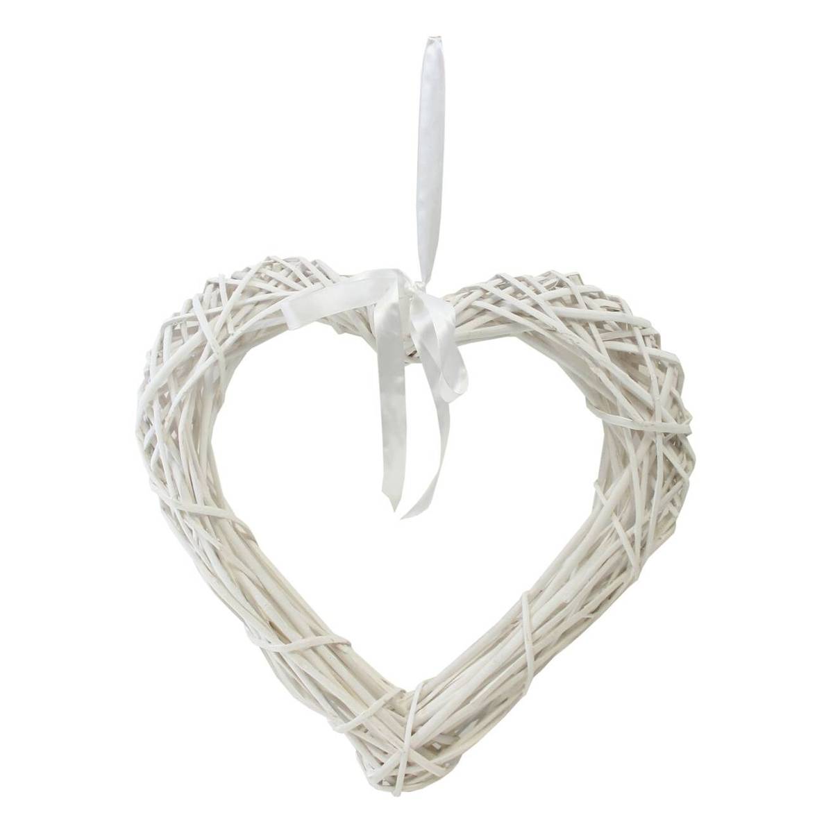 White Willow Heart Wreath 40cm x 41cm x 6cm | Hobbycraft