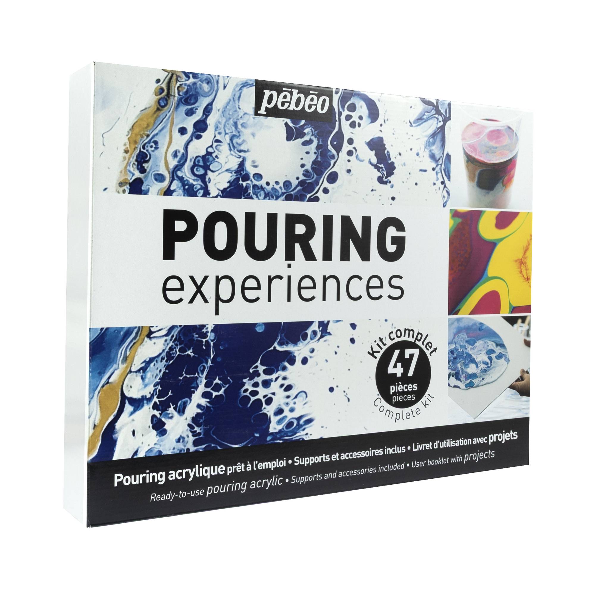 Pebeo Pouring Experiences Kit 47 Pieces | Hobbycraft