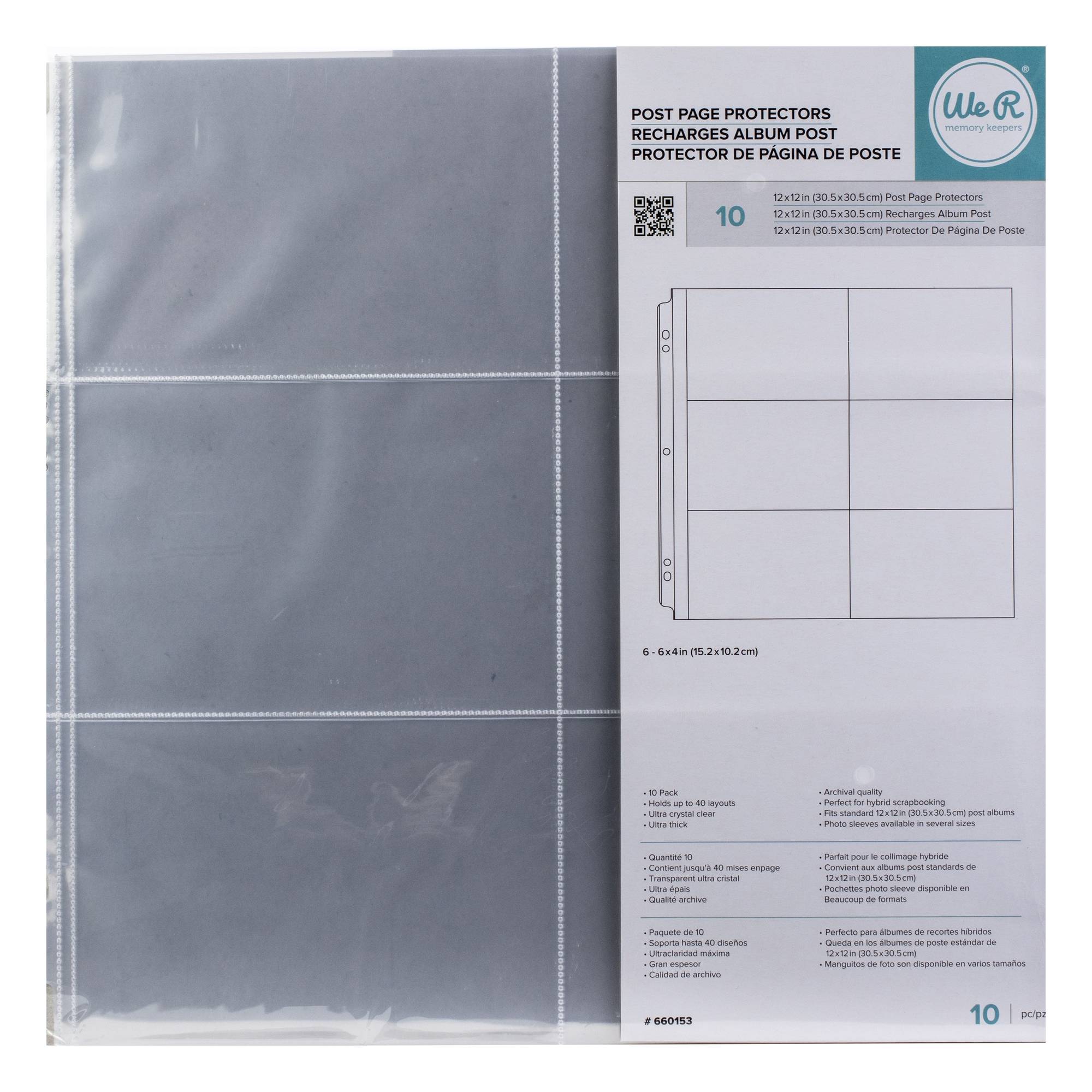 We R Makers 6-Pocket Post Page Protectors 12 x 12 Inches 10 Pack ...