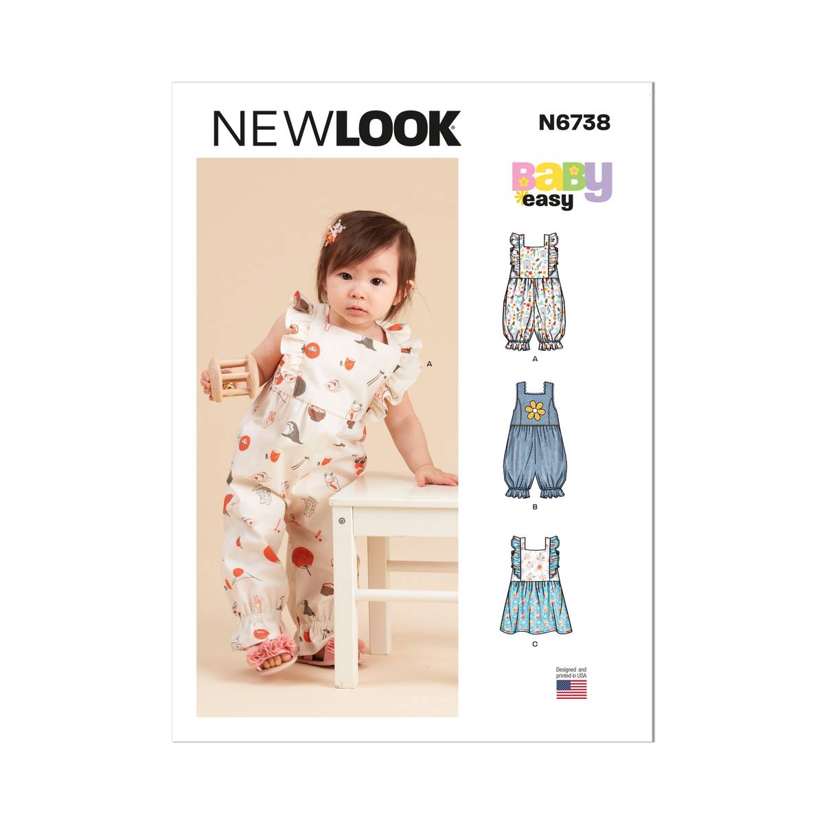 New Look Baby Romper and Dress Sewing Pattern 6738 | Hobbycraft
