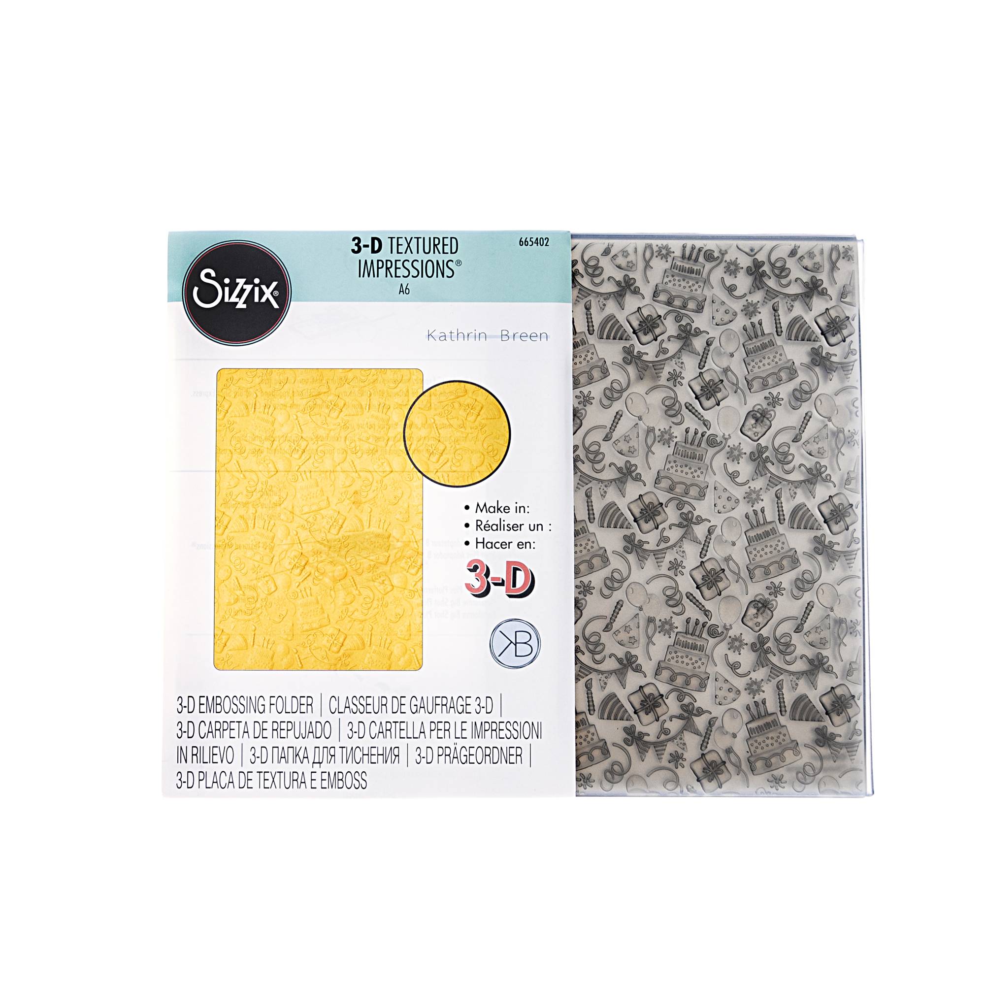 Sizzix Celebrate 3D Embossing Folder A6 | Hobbycraft