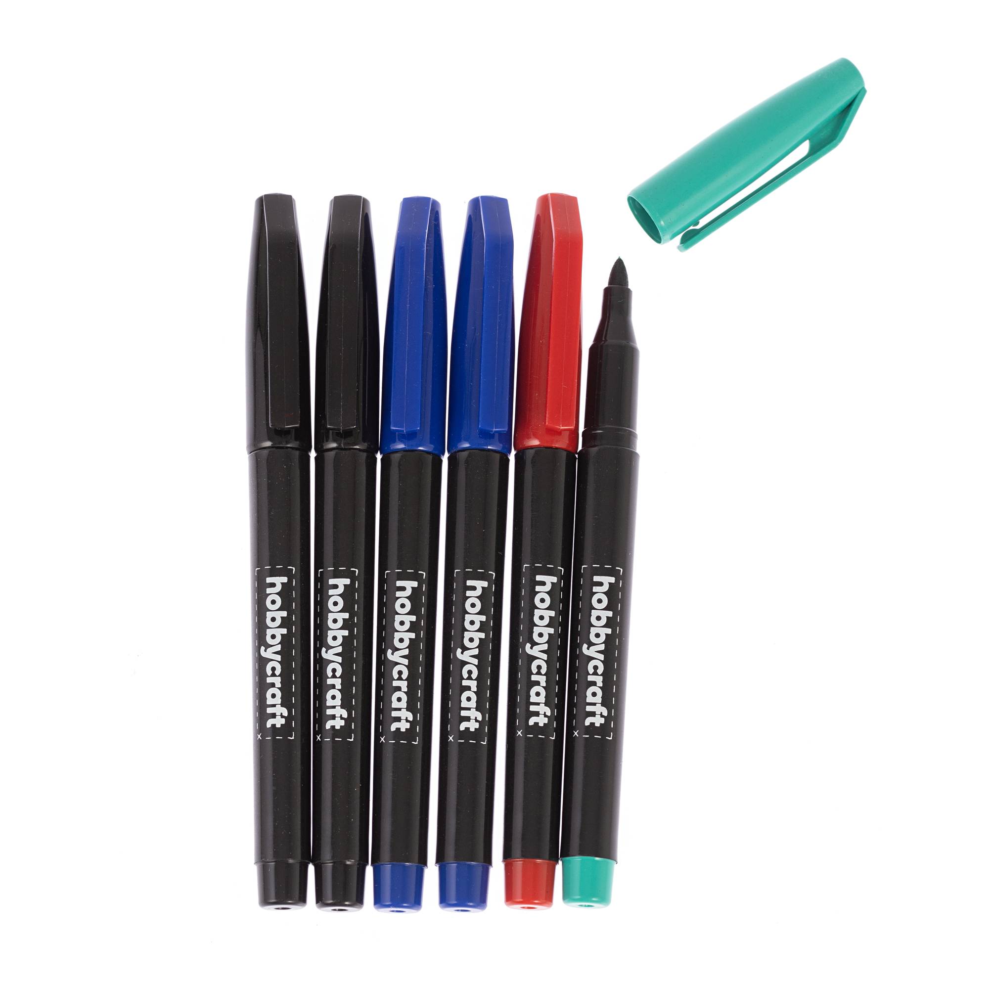 Assorted Permanent Markers 6 Pack | Hobbycraft