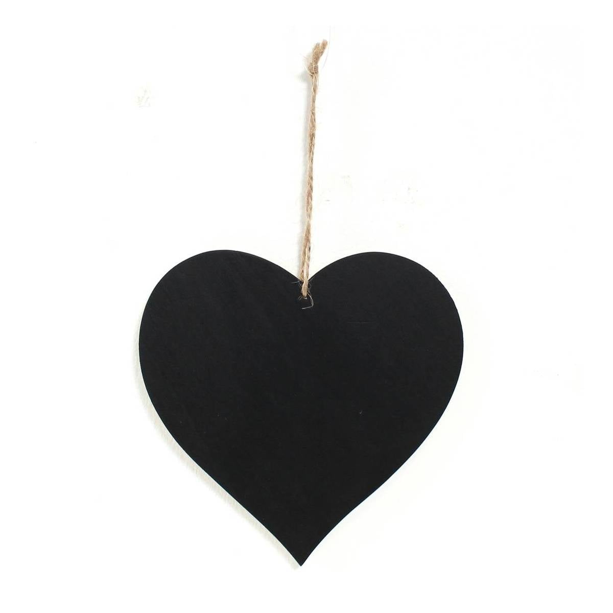 Chalkboard Hanging Heart Decoration 15cm | Hobbycraft