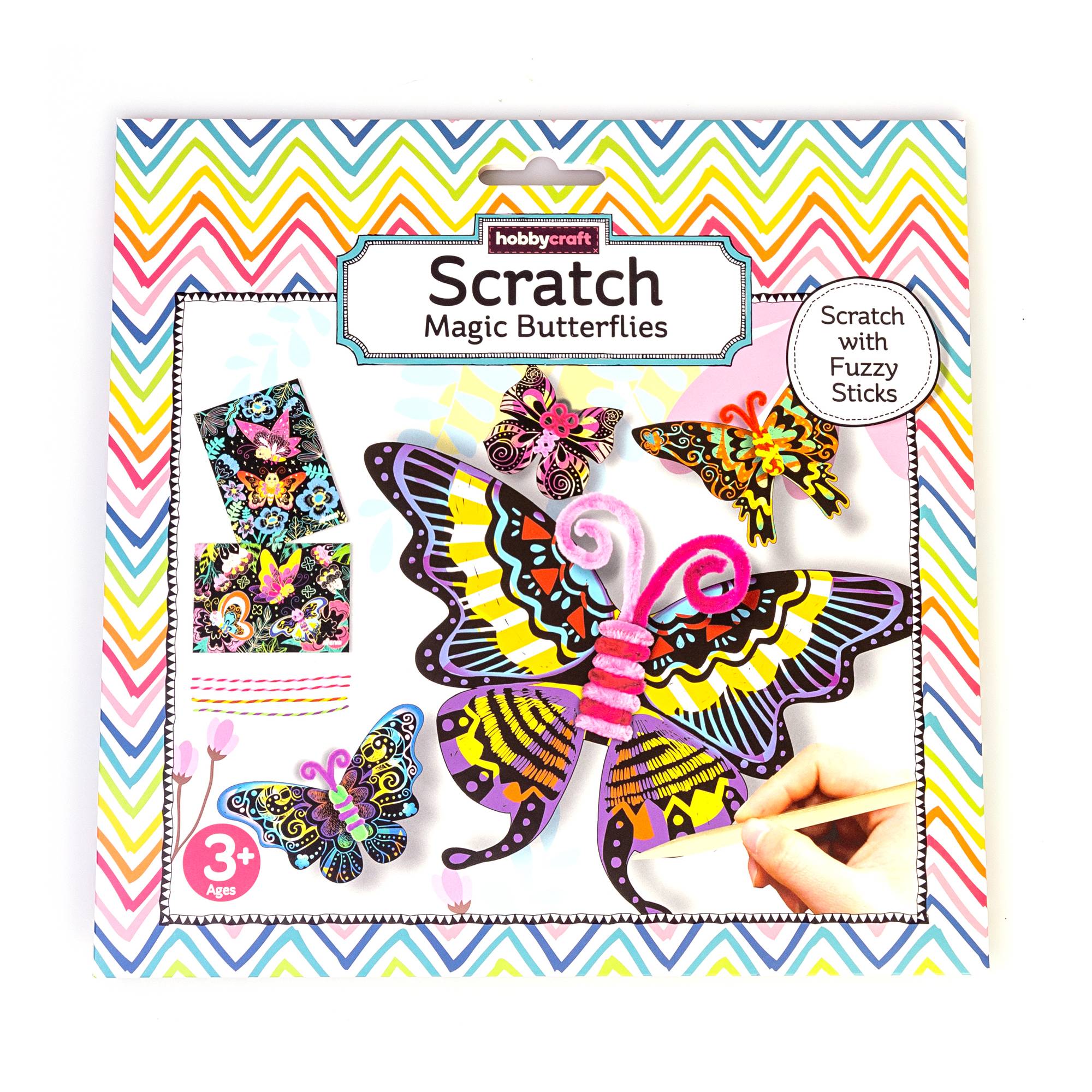 Scratch Fuzzy Stick Magic Butterflies | Hobbycraft