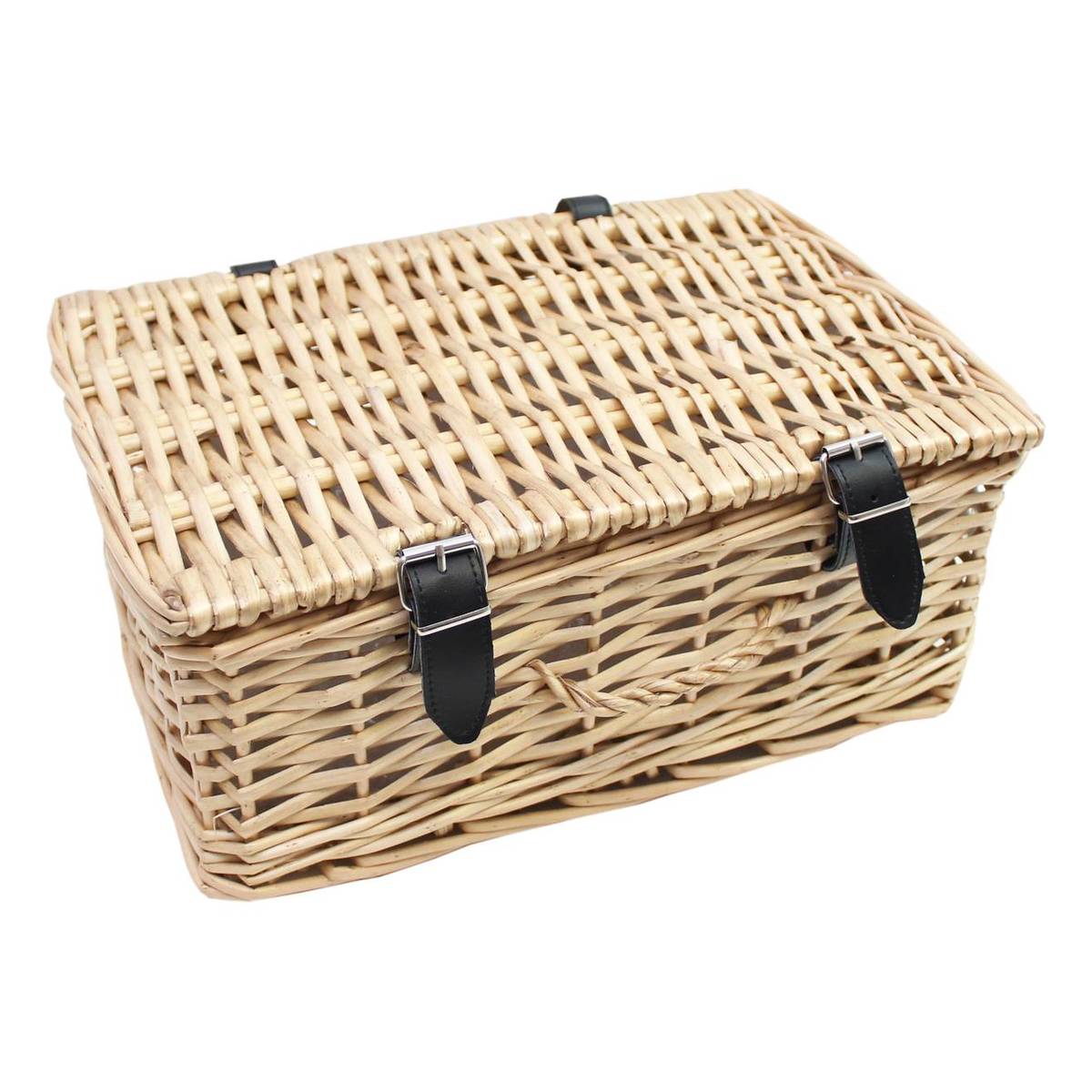 Medium Brown Wicker Hamper 36cm x 14cm x 25cm | Hobbycraft