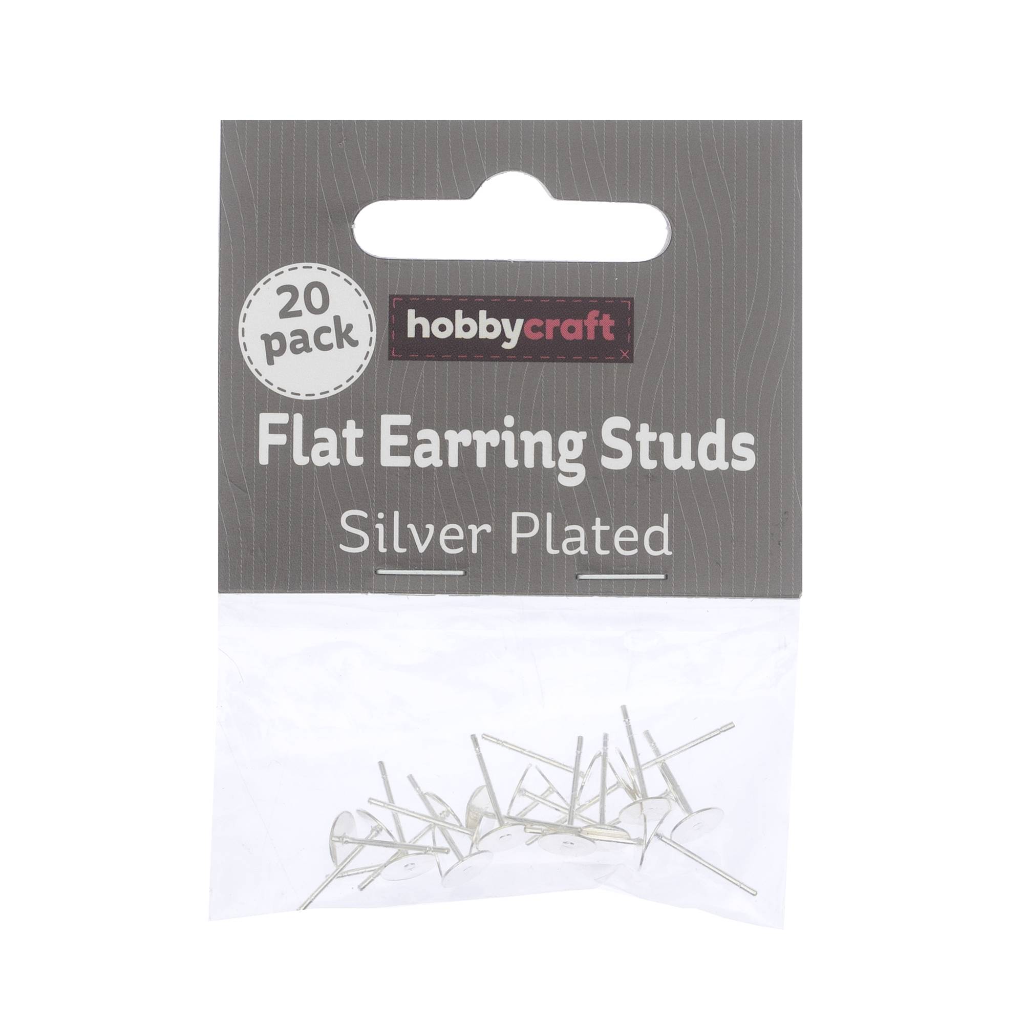 Silver Plated 6mm Flat Stud 20 Pack | Hobbycraft