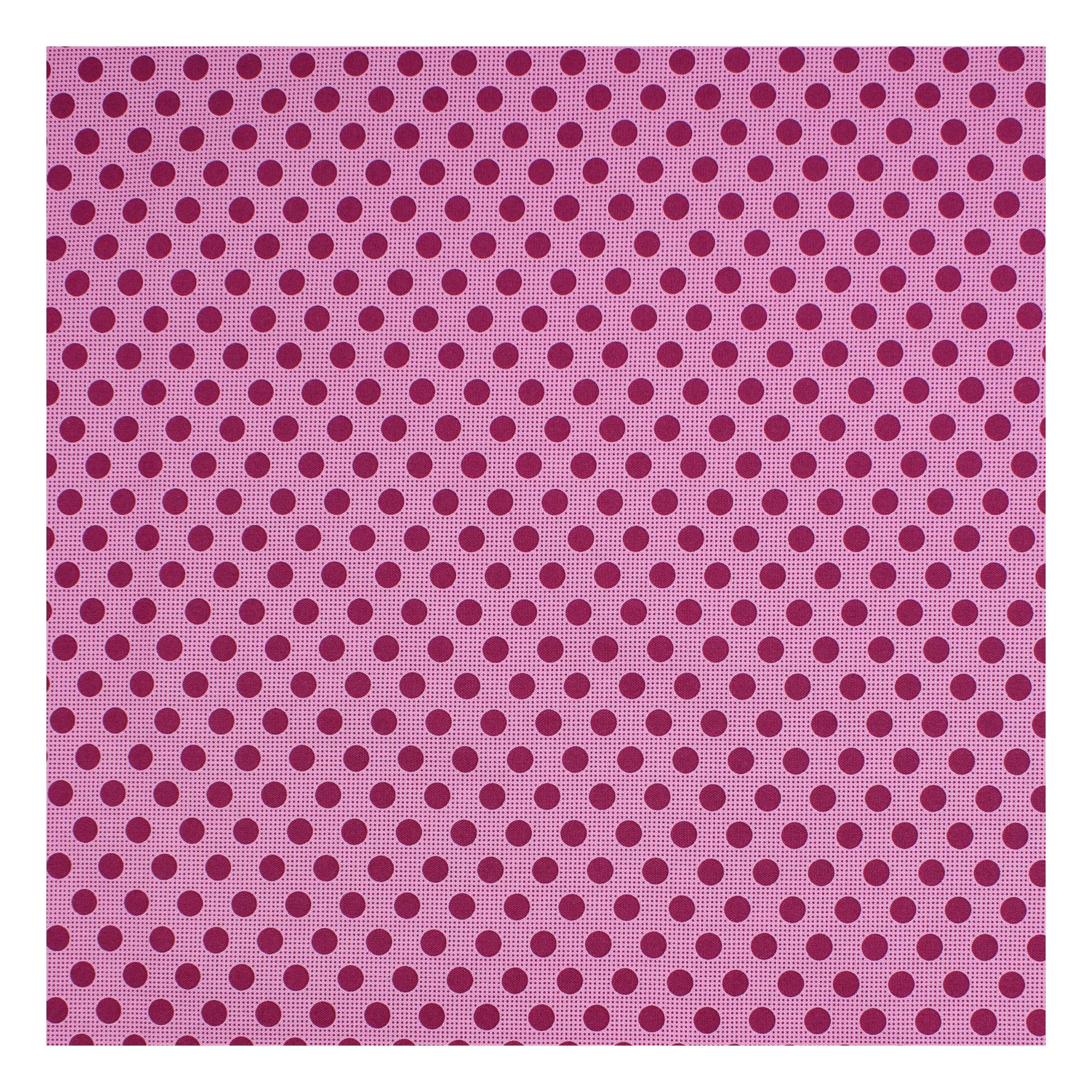 Maroon Medium Dot Cotton Fabric by the Metre | Hobbycraft