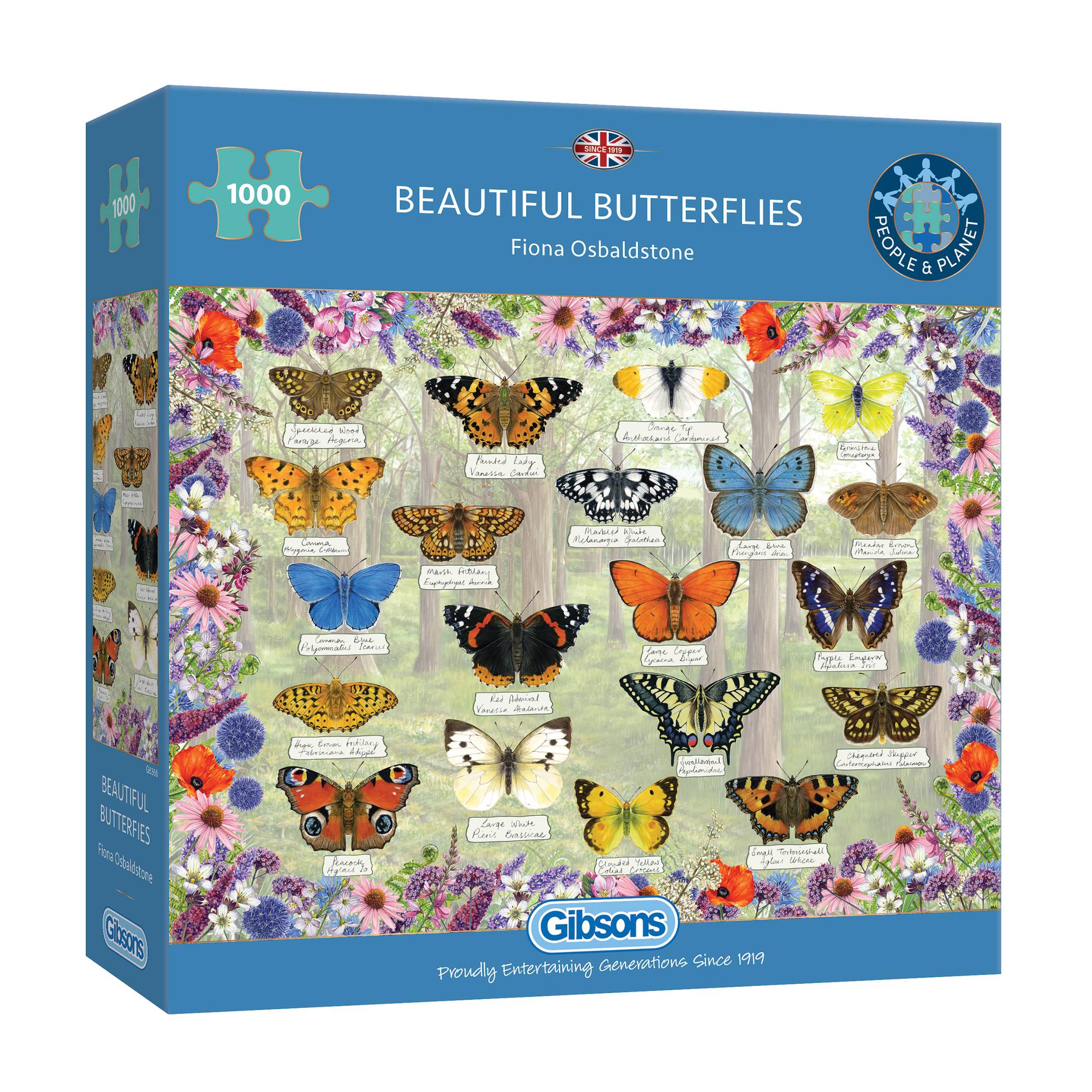 Gibsons Beautiful Butterflies Jigsaw Puzzle 1000 Pieces | Hobbycraft