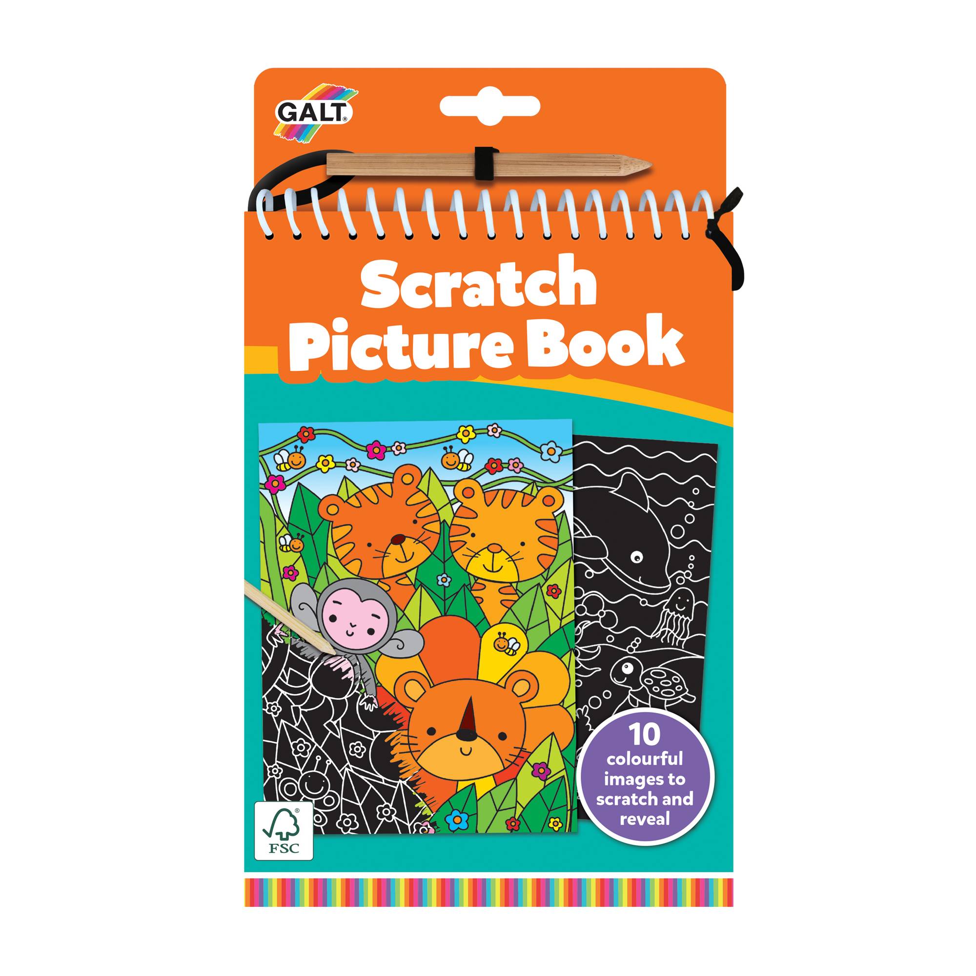 Galt Animal Scratch Picture Book | Hobbycraft