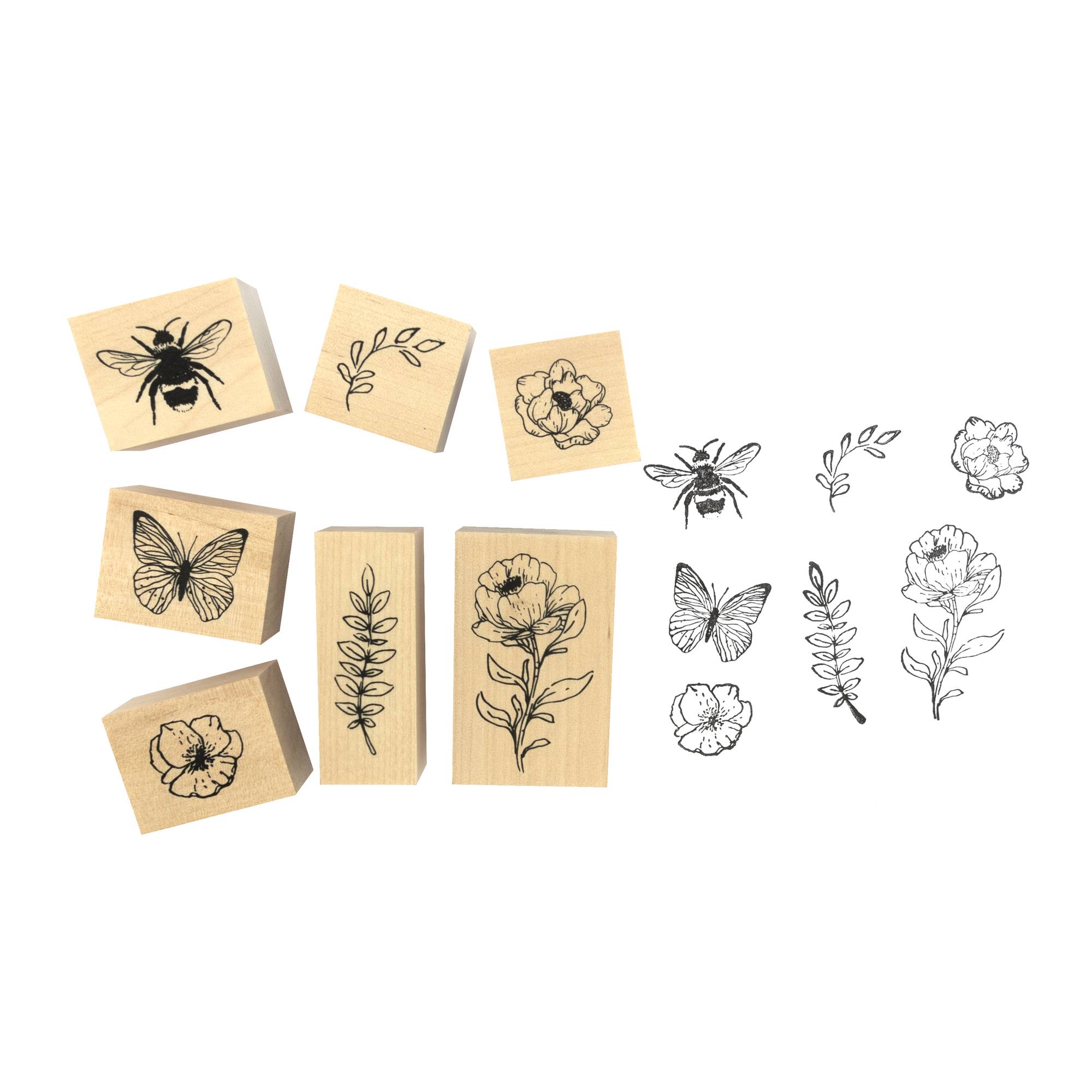Countryside Wooden Stamp Set 7 Pieces | Hobbycraft