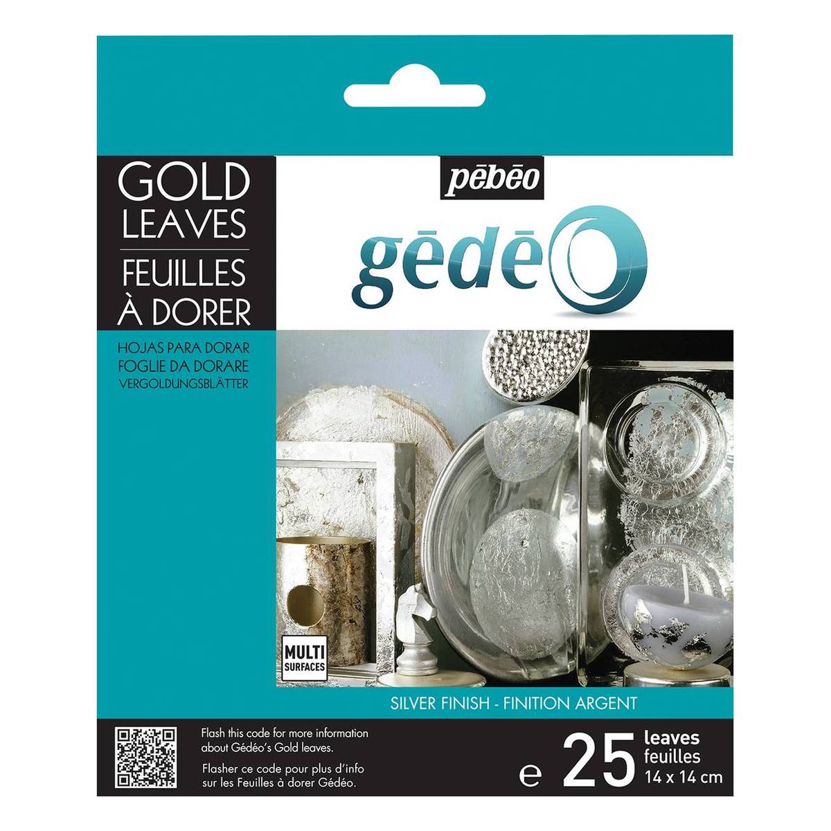 Gedeo Silver Gilding Leaves 25 Pieces | Hobbycraft