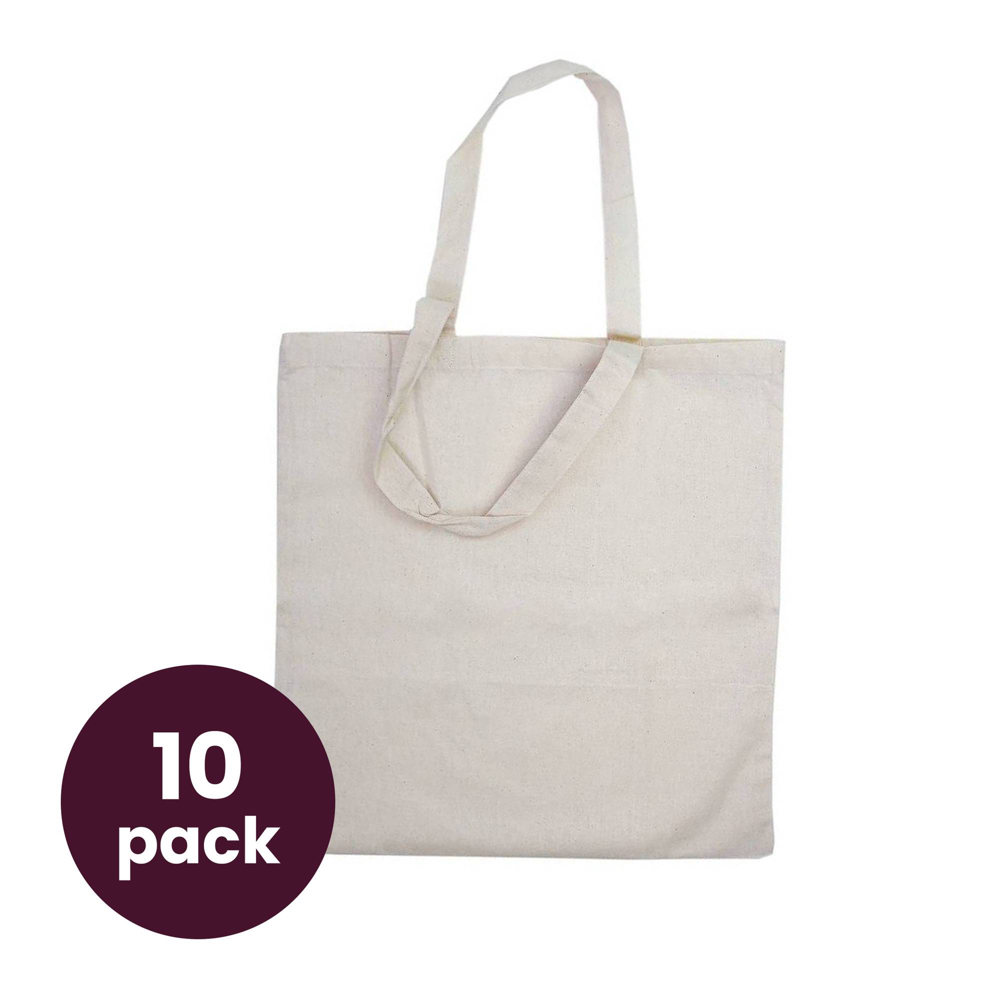 Cotton Tote Shopping Bag 10 Pack Bundle | Hobbycraft