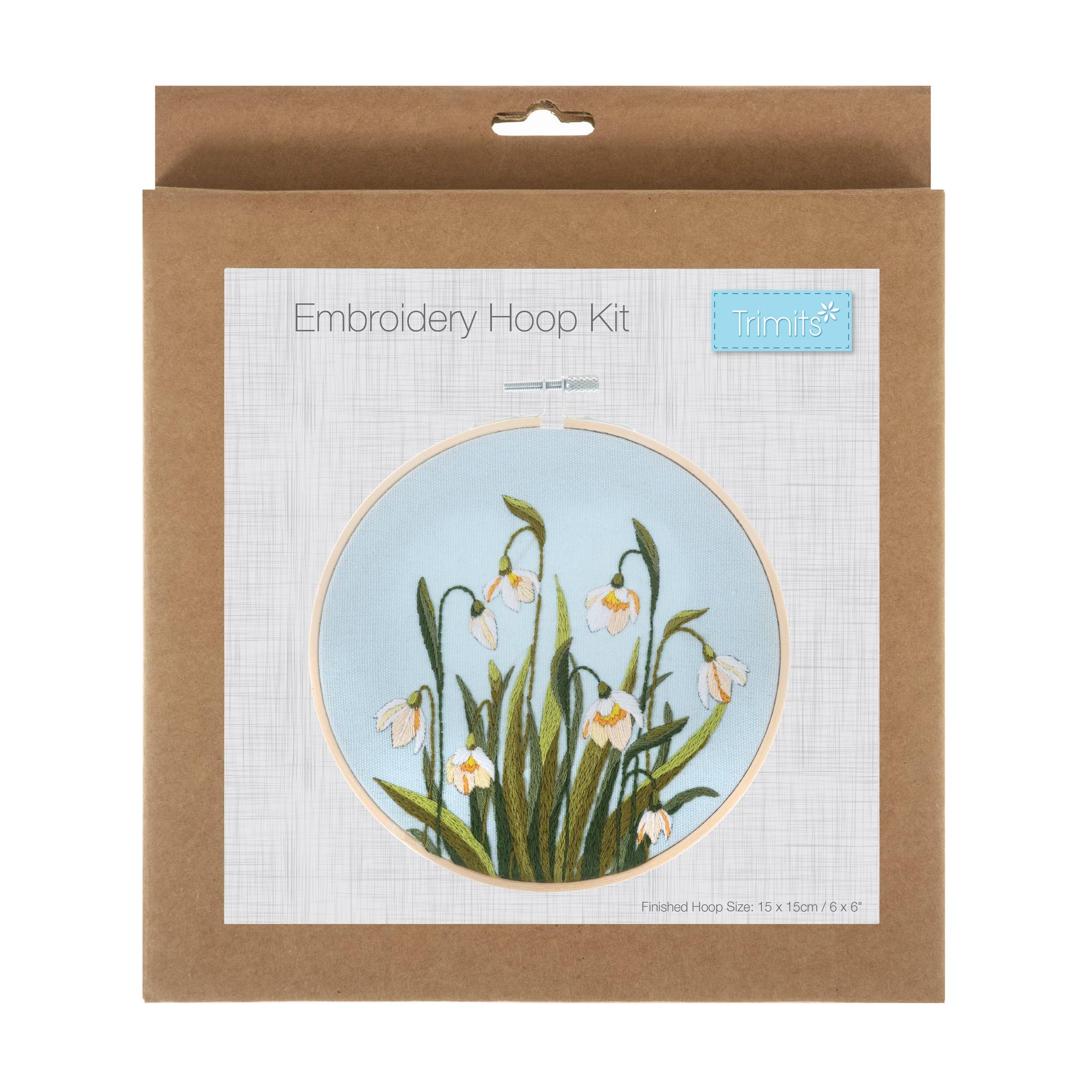 Trimits Snowdrops Embroidery Hoop Kit | Hobbycraft