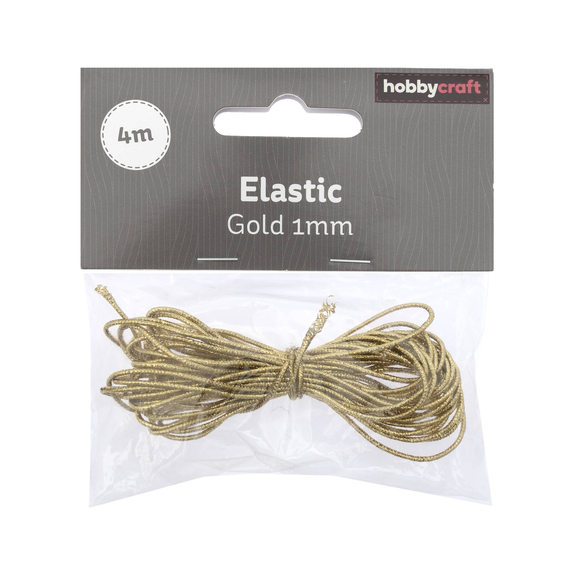 Gold Elastic 1mm x 4m | Hobbycraft