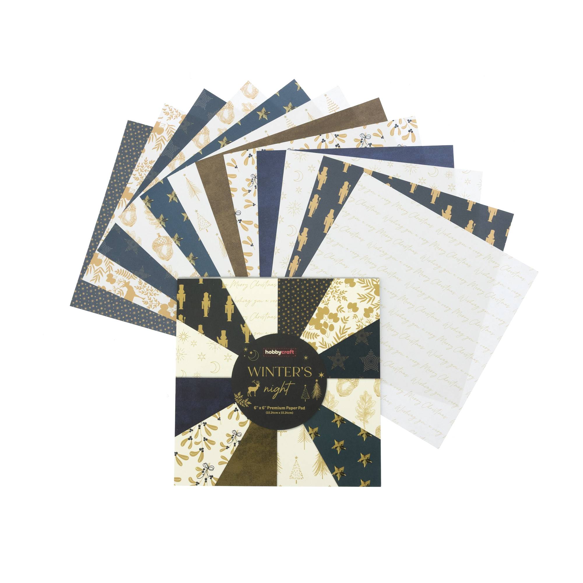Winter’s Night 6 x 6 Inches Paper Pad 24 Sheets | Hobbycraft