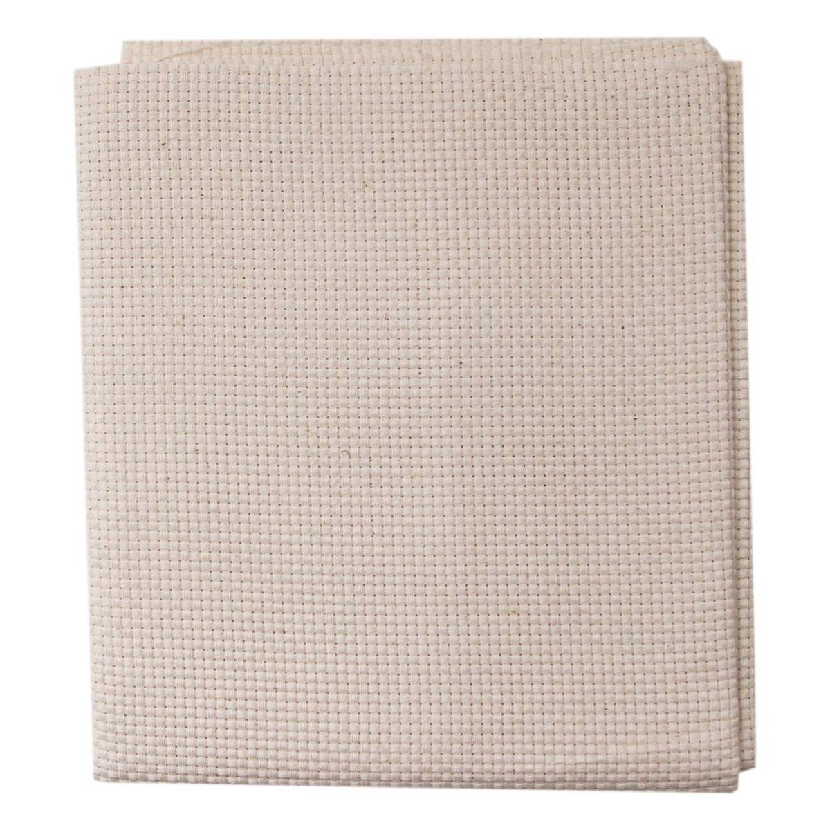 Cream Cotton Binca 9 Count Needlecraft Fabric 70cm x 80cm | Hobbycraft