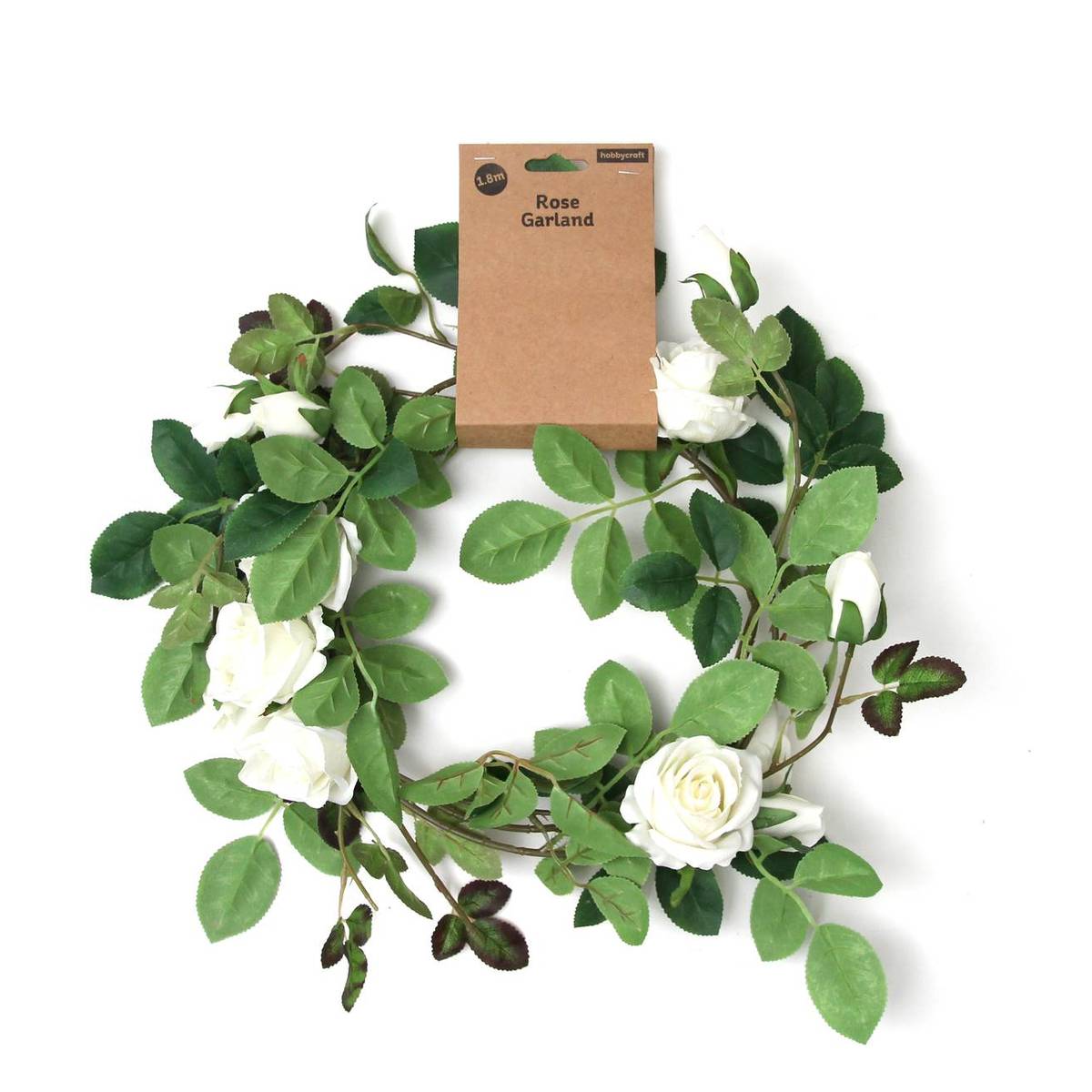 White Rose Garland 1.8m | Hobbycraft