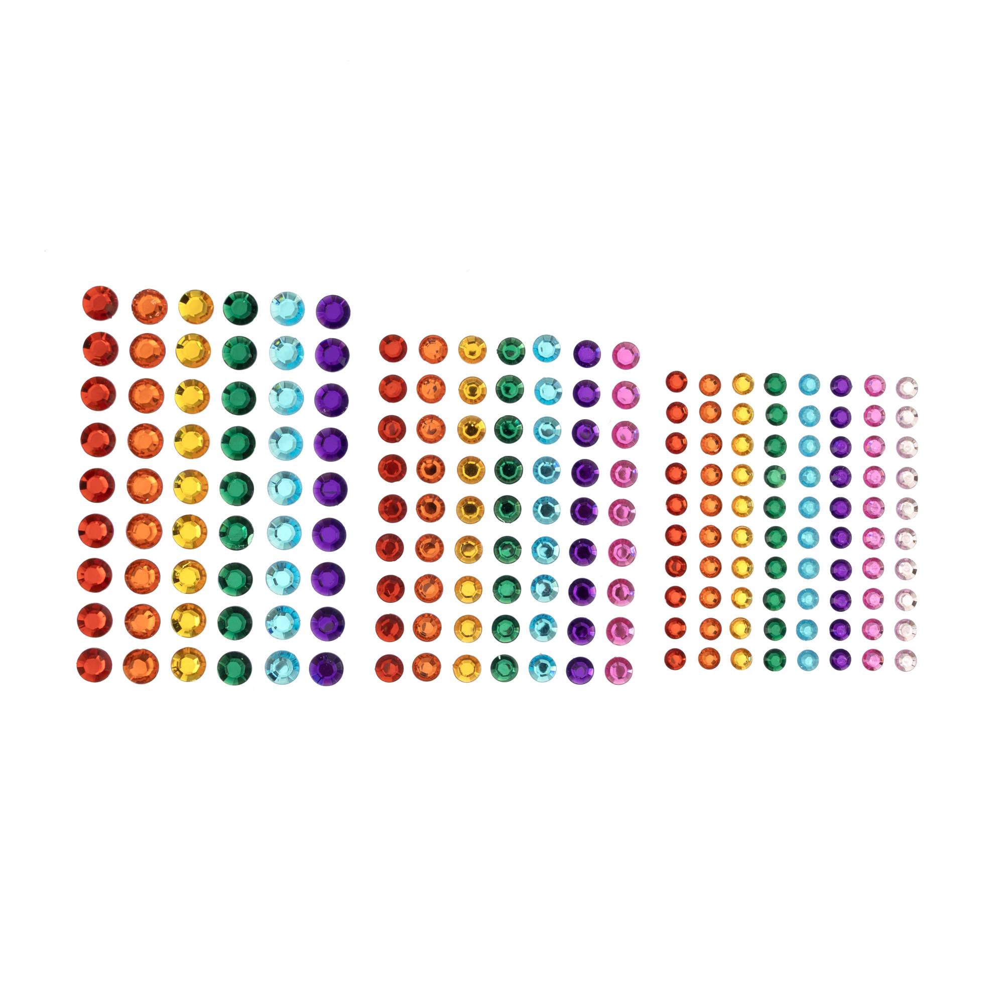 Rainbow Adhesive Gems 197 Pack | Hobbycraft