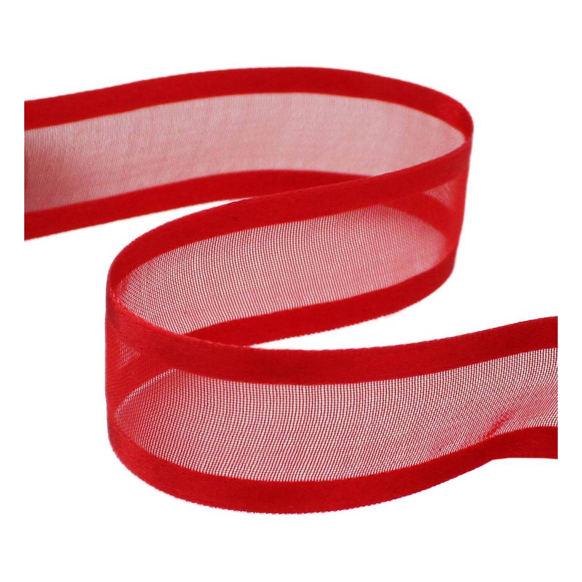 Red Organza Satin-Edged Ribbon 20mm x 4m | Hobbycraft