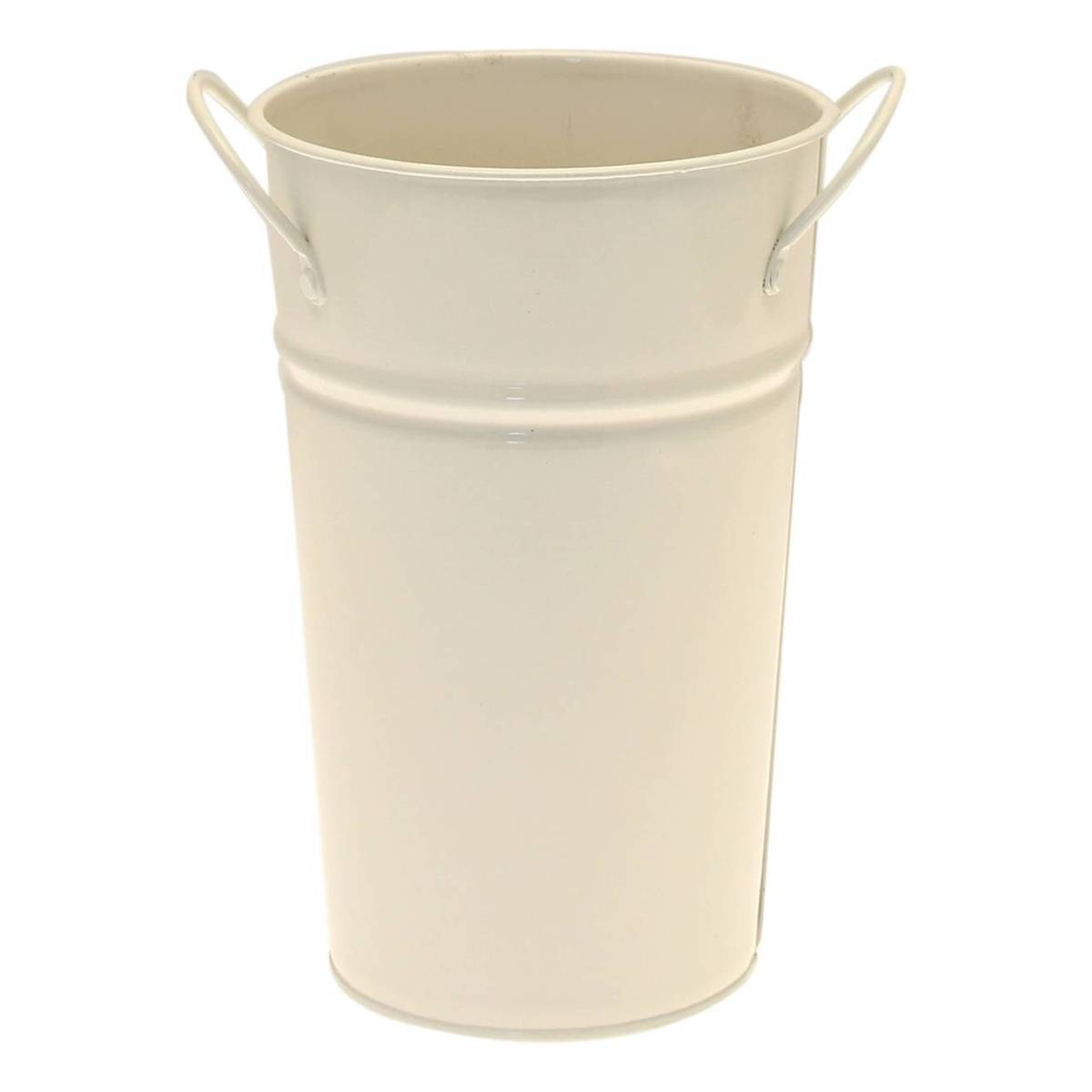 Cream Zinc Bucket Vase 20cm | Hobbycraft