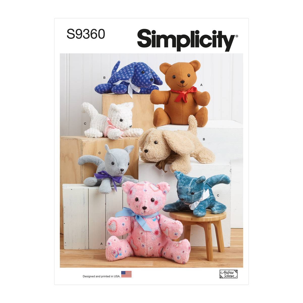 Simplicity Plush Animal Sewing Pattern S9360 | Hobbycraft