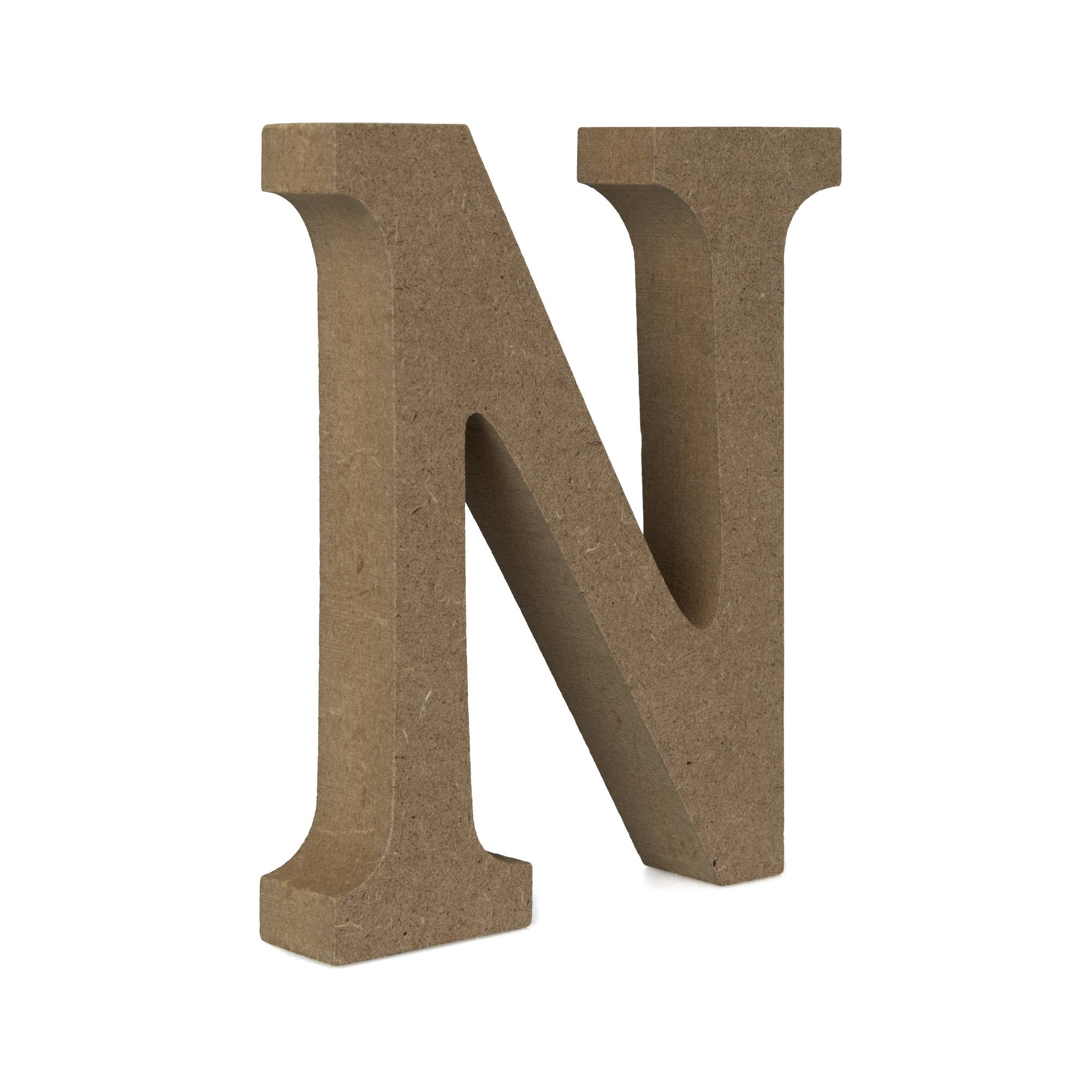 MDF Wooden Letter N 13cm | Hobbycraft
