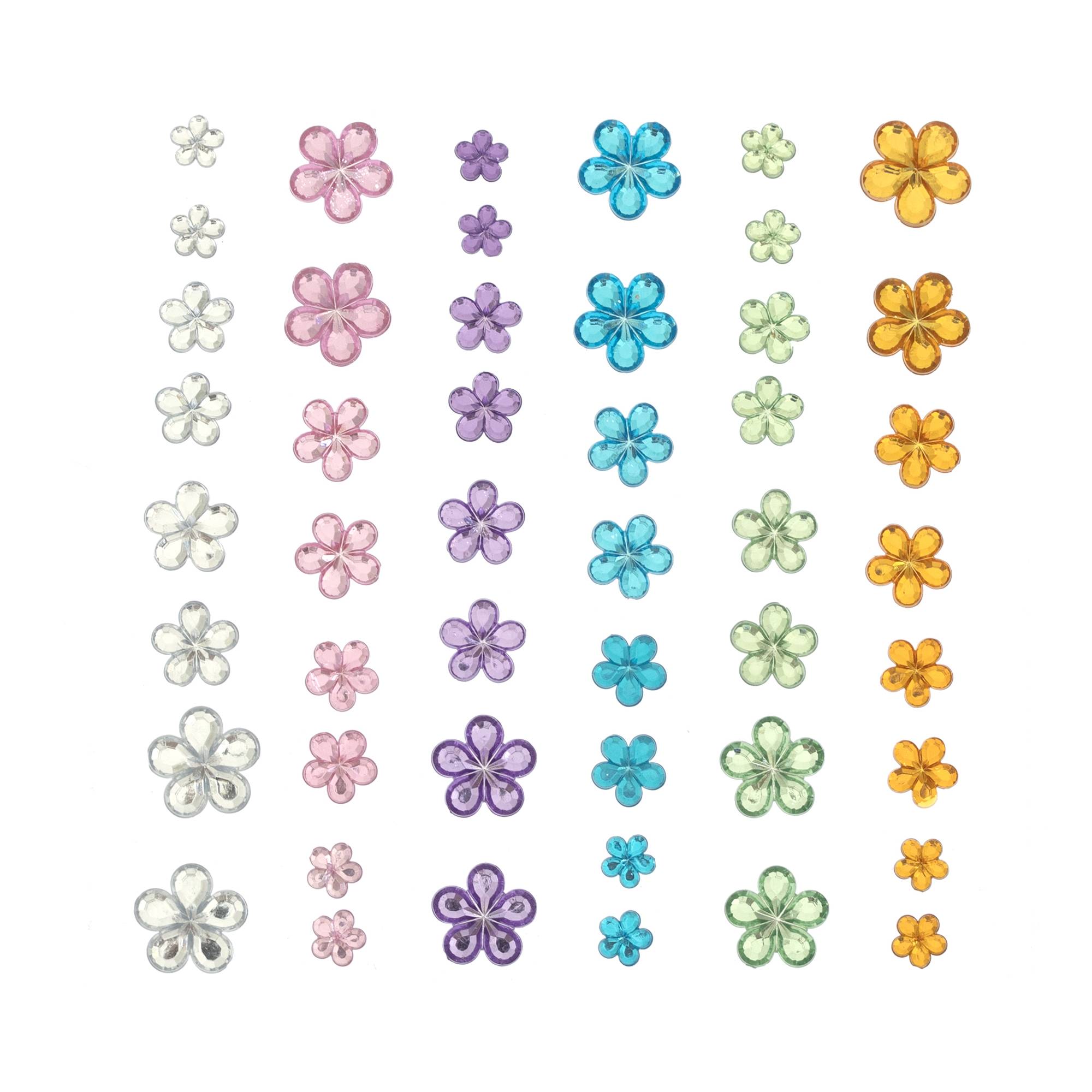 Flower Gem Stickers 48 Pack | Hobbycraft