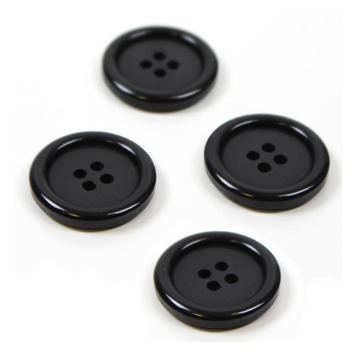 Hemline Black Basic Jacket Button 4 Pack | Hobbycraft