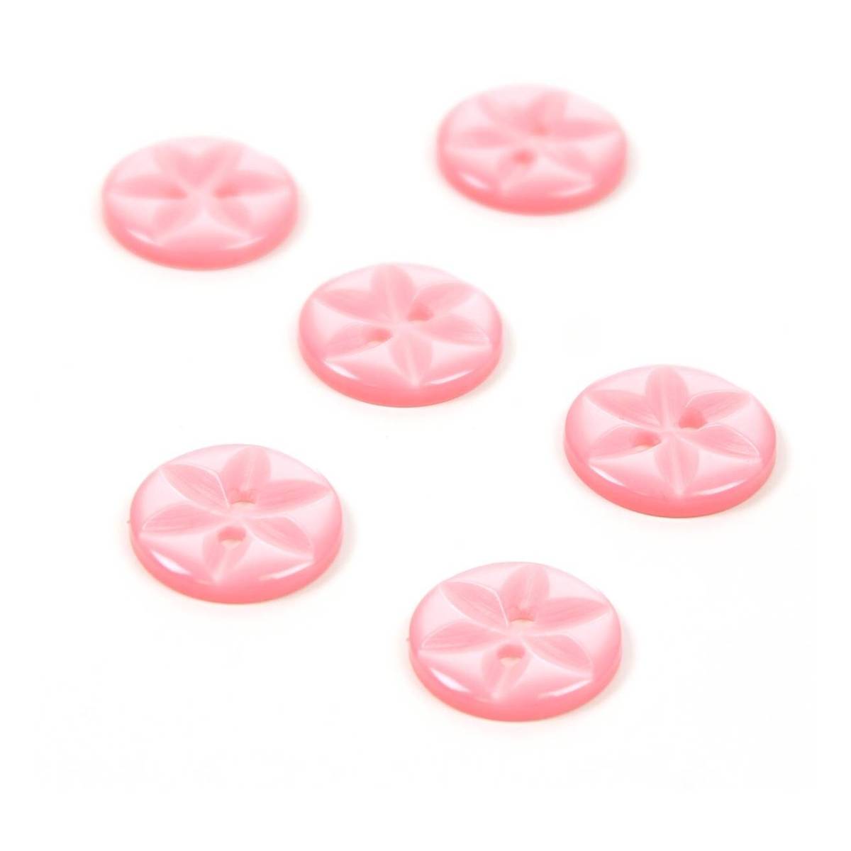 Hemline Pink Basic Star Button 6 Pack | Hobbycraft