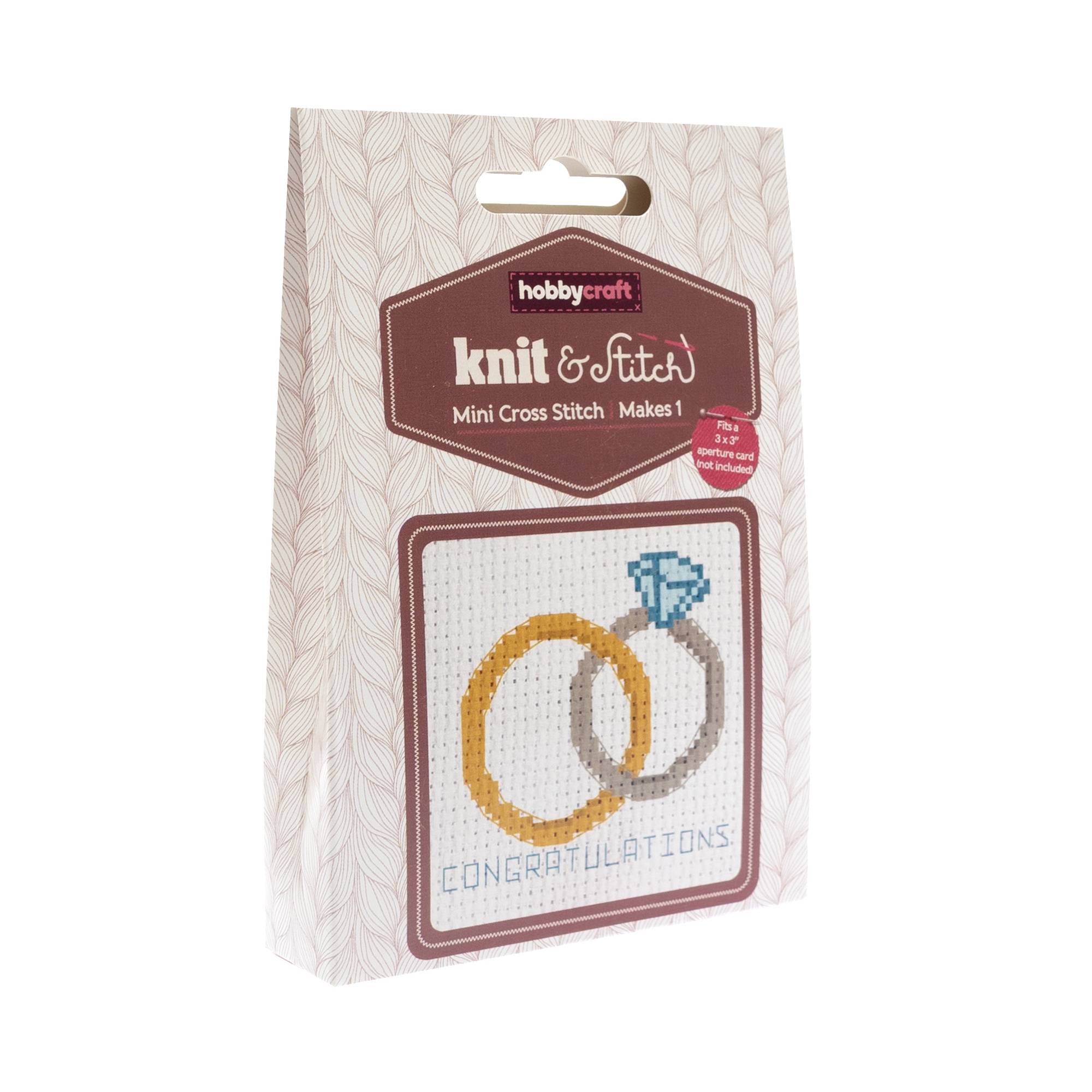 Mini Engagement Cross Stitch Kit | Hobbycraft