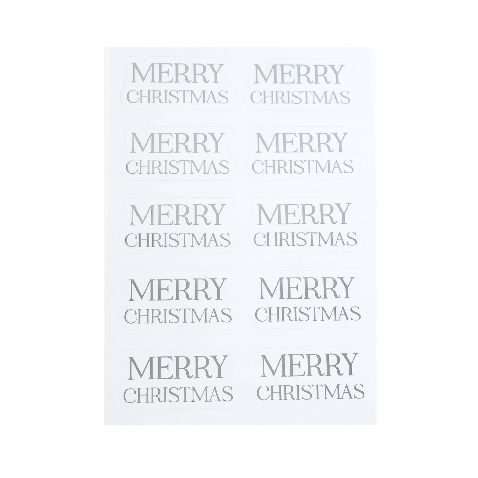 Merry Christmas Silver Foil Stickers | Hobbycraft