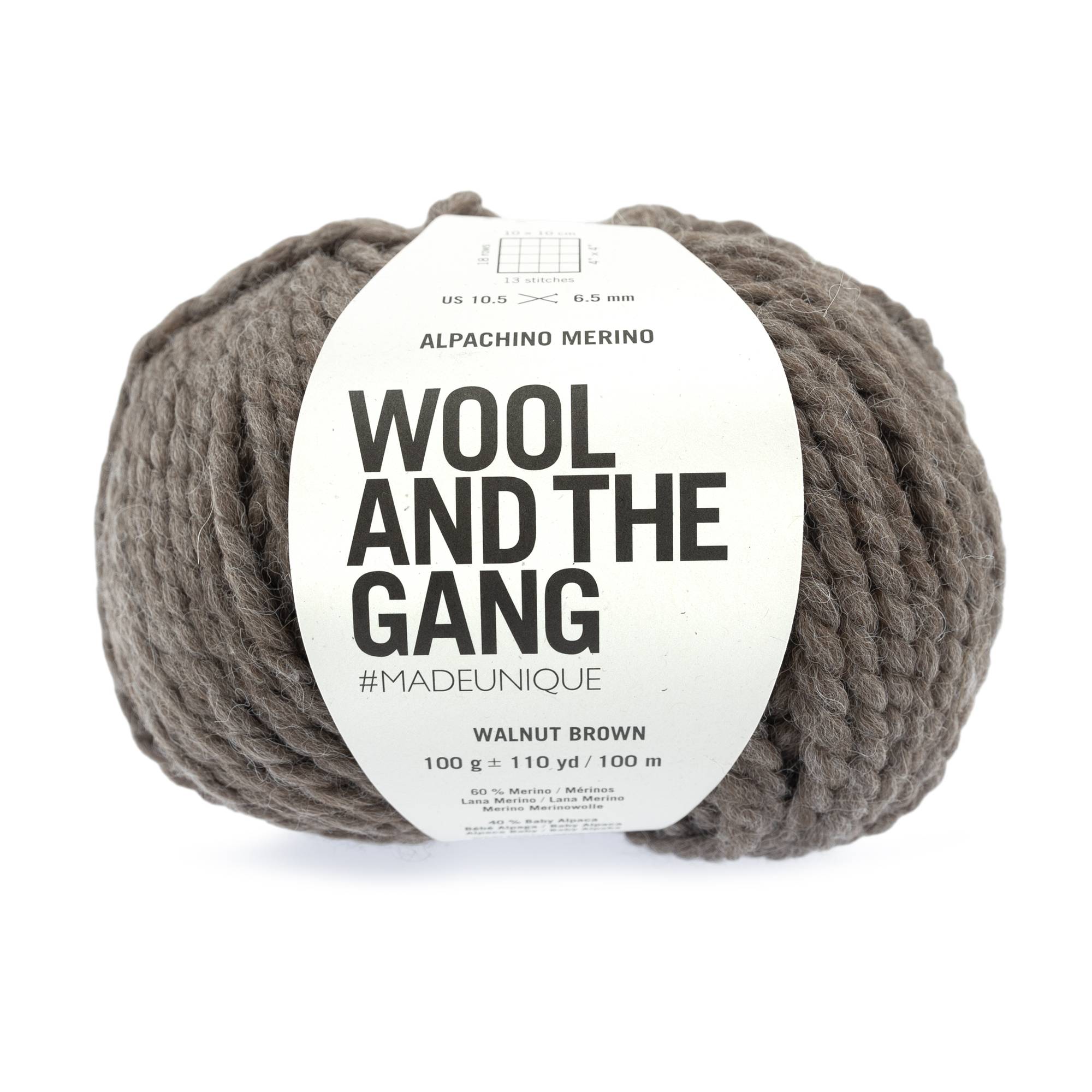Wool and the Gang Walnut Brown Alpachino Merino 100g | Hobbycraft