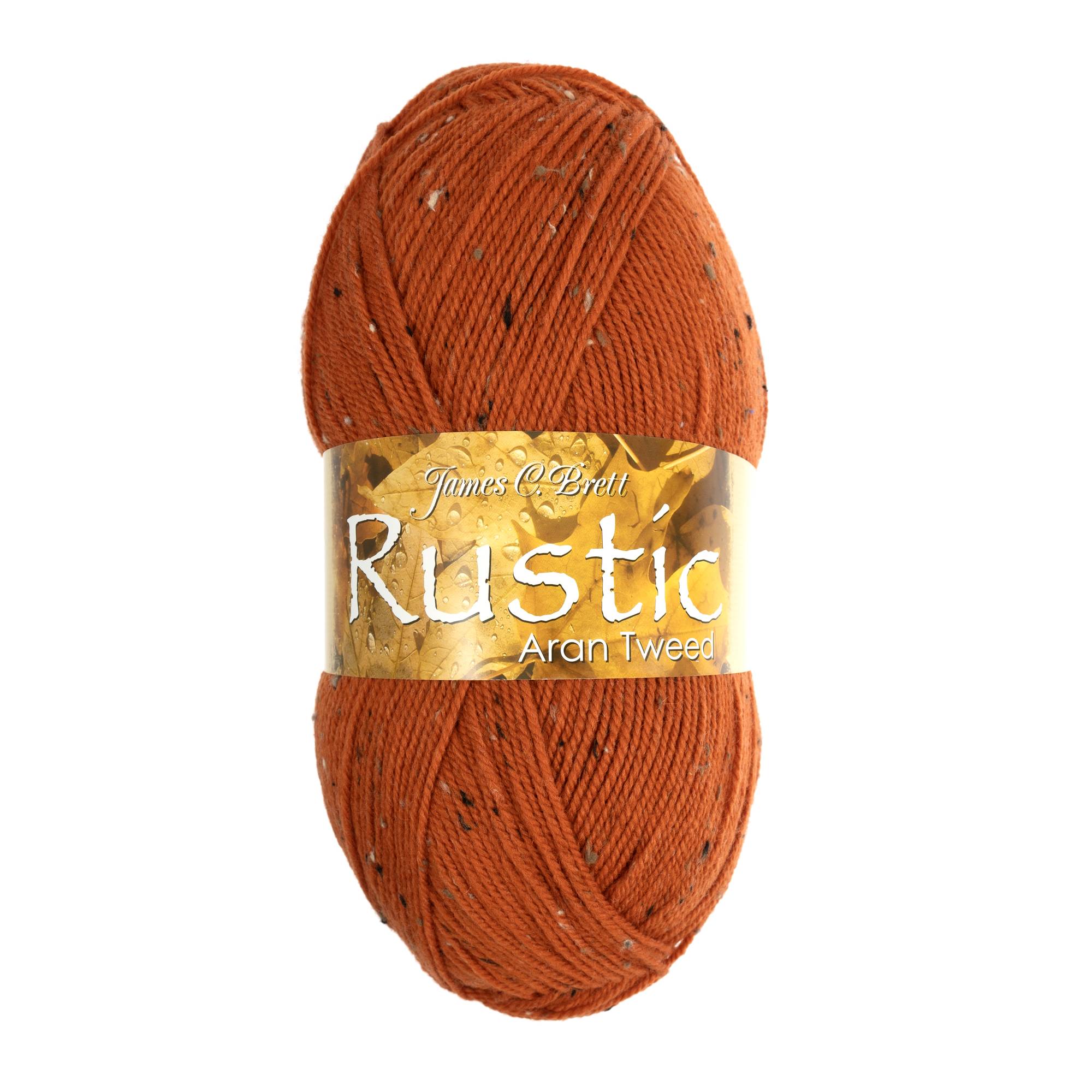 James C Brett Pumpkin Rustic Aran Tweed 400g | Hobbycraft