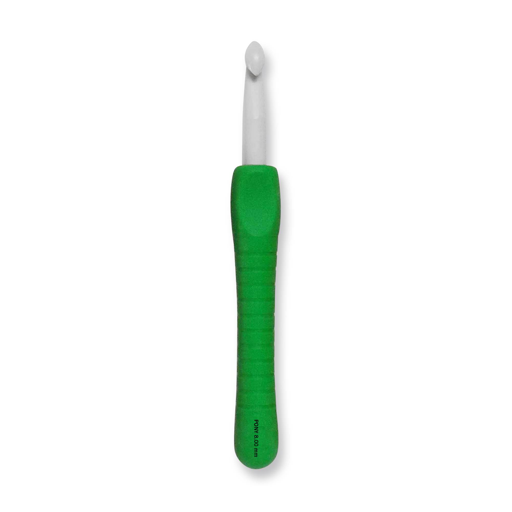 Pony Green Easy Grip Crochet Hook 8mm x 15cm | Hobbycraft