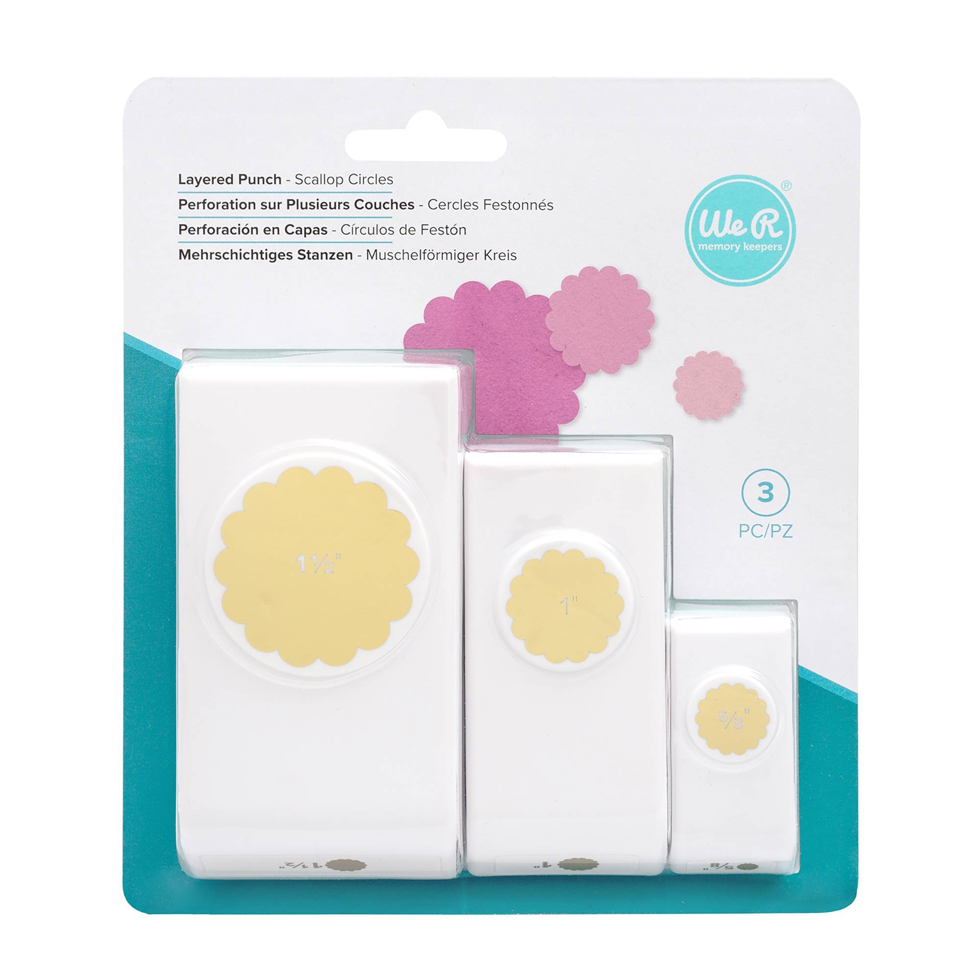 We R Makers Scallop Circle Layered Punches 3 Pack | Hobbycraft