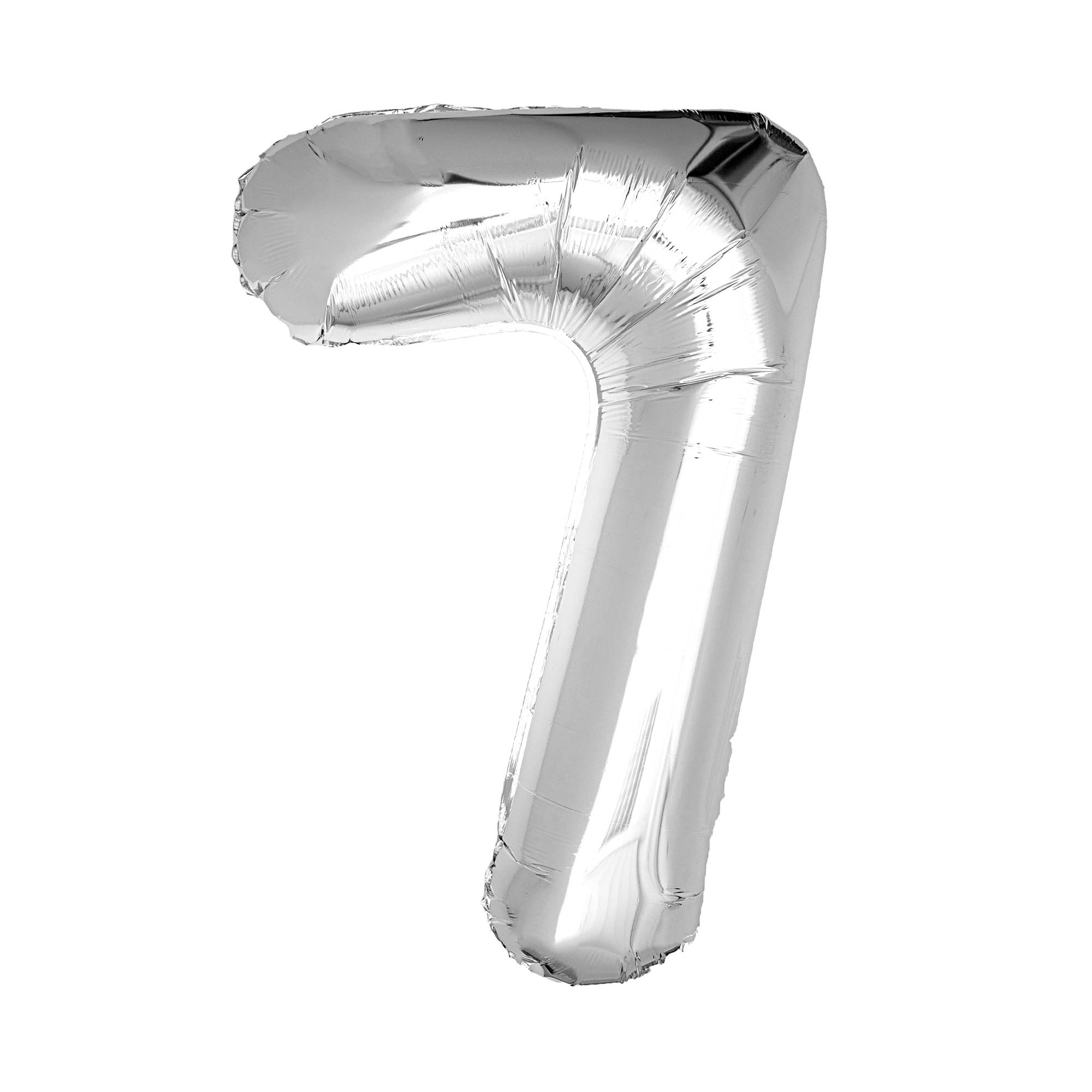 Extra Large Silver Foil Number 7 Balloon | Hobbycraft