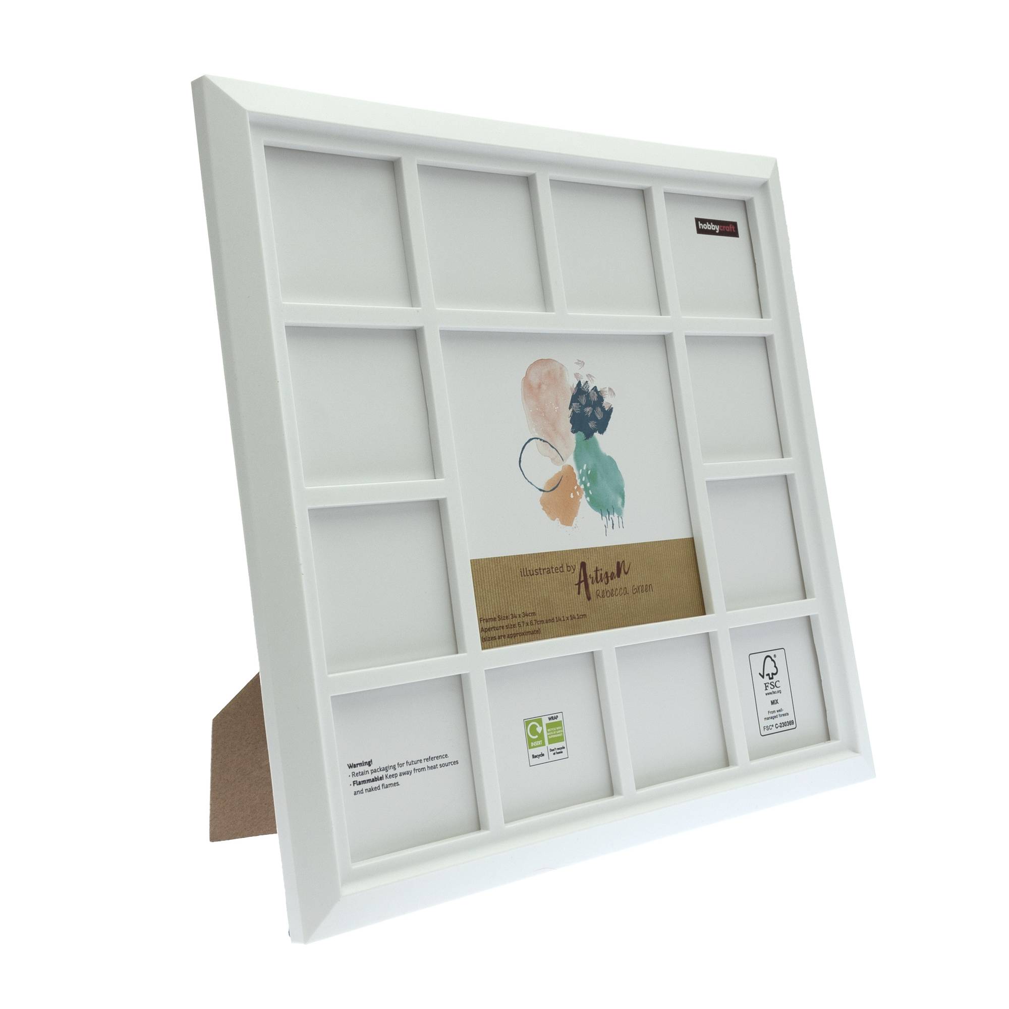 White Multi-Aperture Frame 34cm x 34cm | Hobbycraft