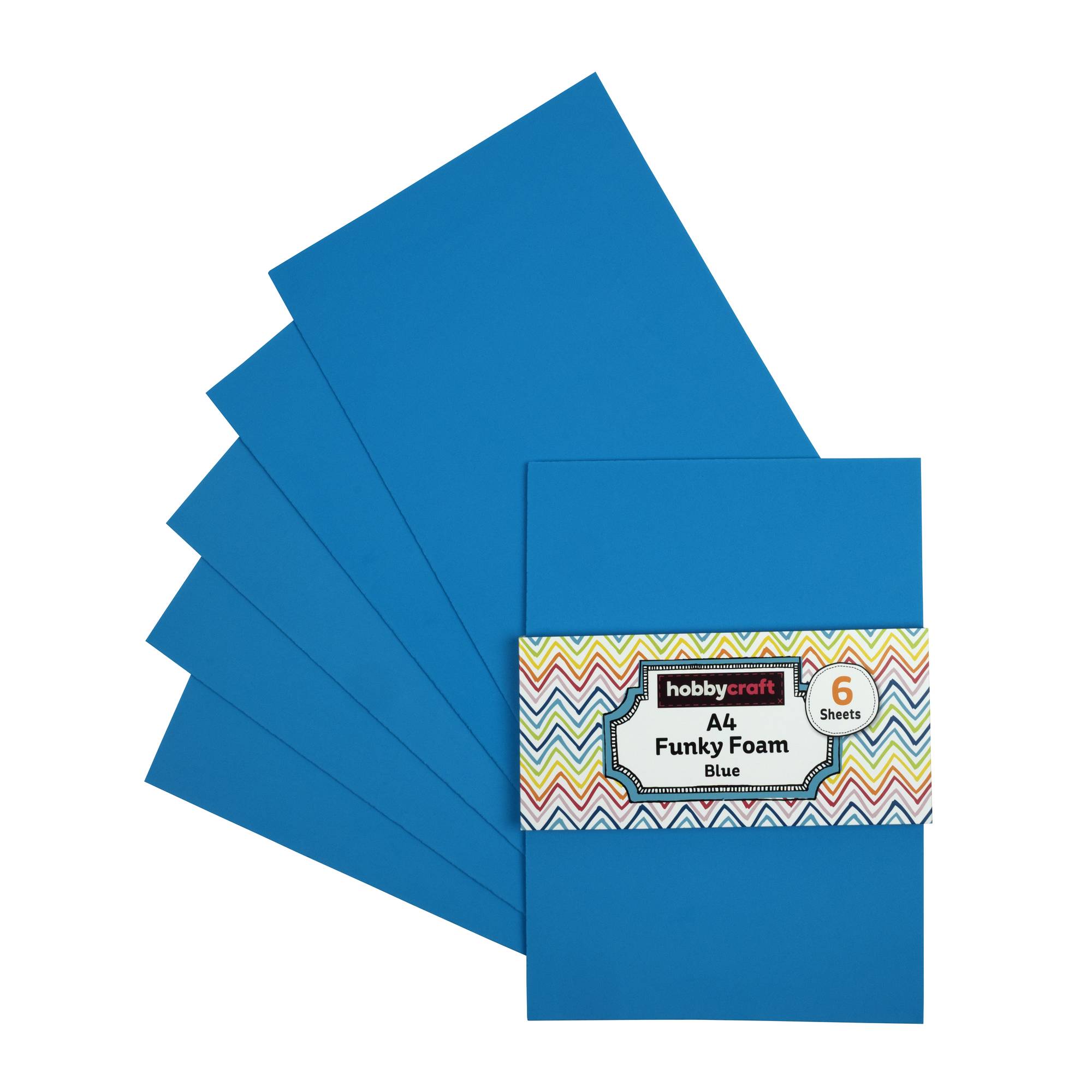 Blue EVA Foam Sheets A4 6 Pack | Hobbycraft