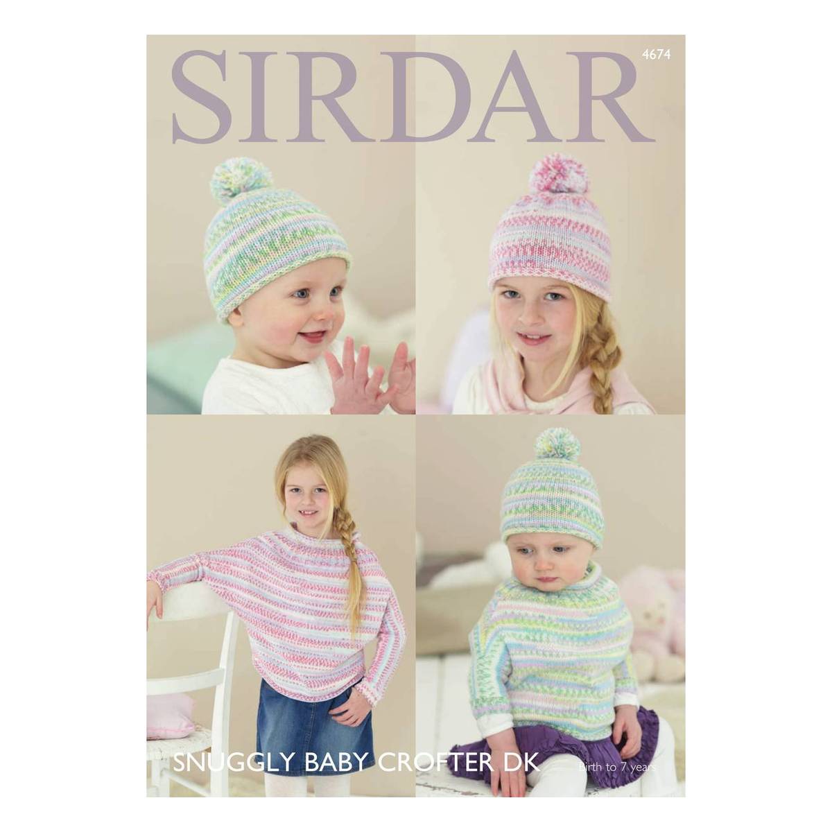 Sirdar Snuggly Baby Crofter DK Hat and Poncho Digital Pattern 4674 ...
