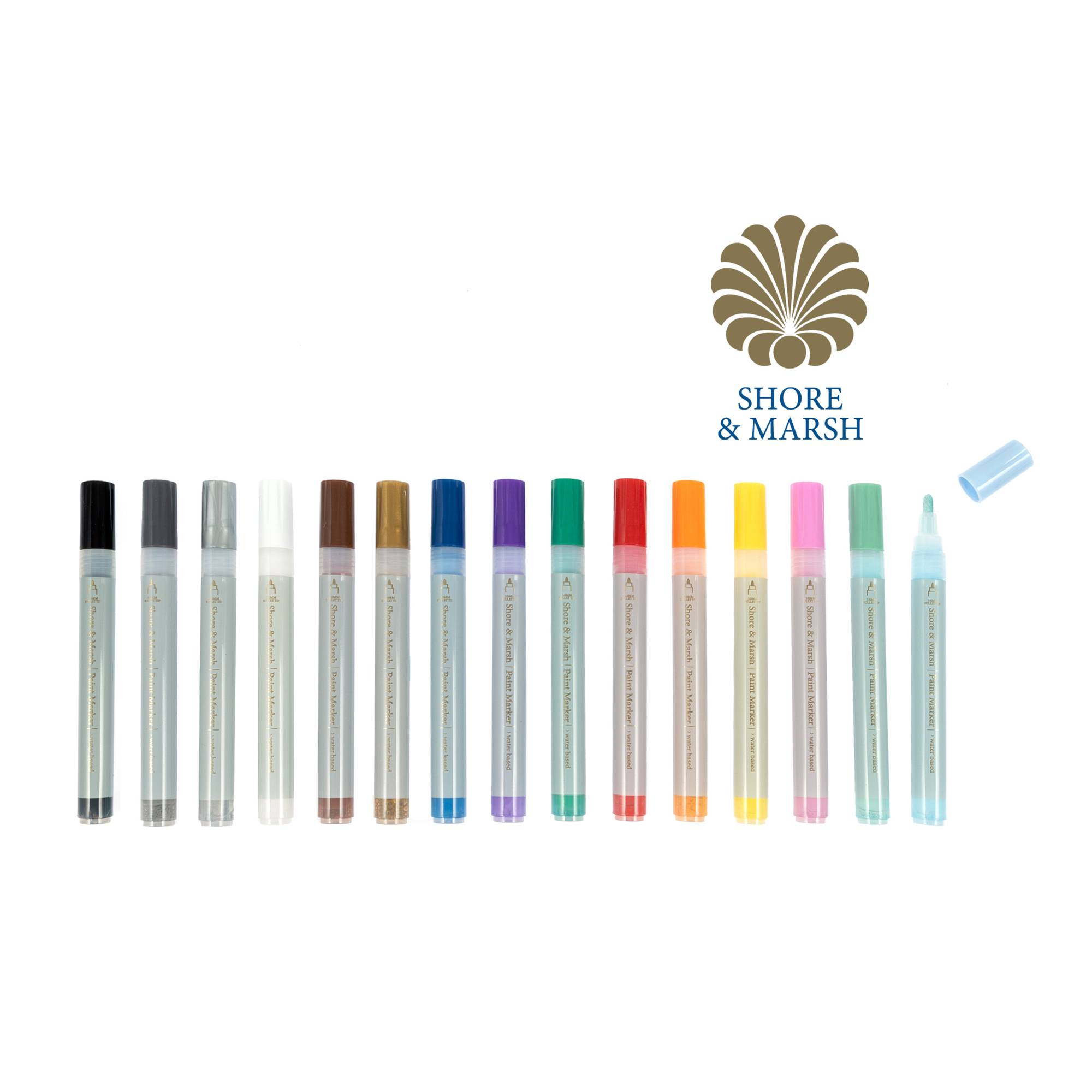 Shore & Marsh Assorted Paint Markers 15 Pack | Hobbycraft
