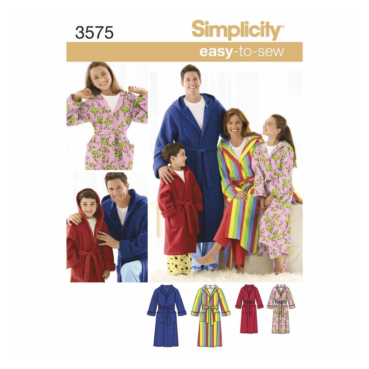 Simplicity Family Sleepwear Sewing Pattern 3575 | Hobbycraft