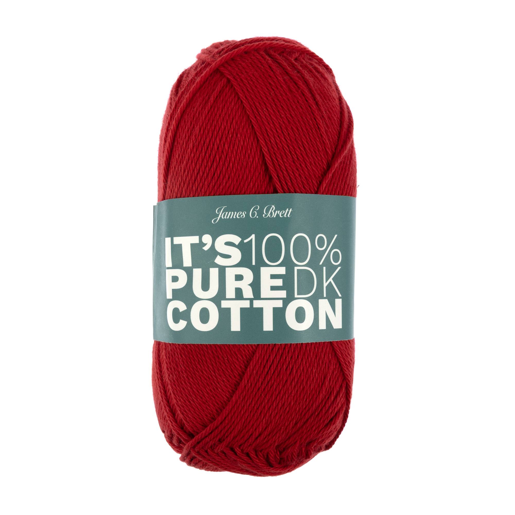 James C Brett Red It’s Pure Cotton Yarn 100g | Hobbycraft