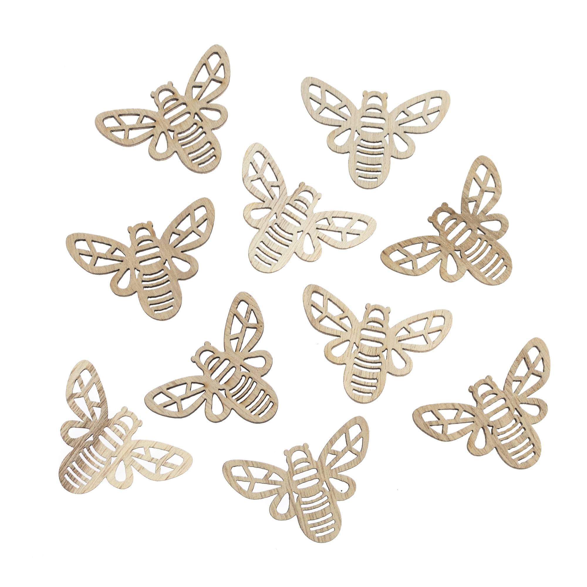 Bee Wooden Toppers 10 Pack | Hobbycraft