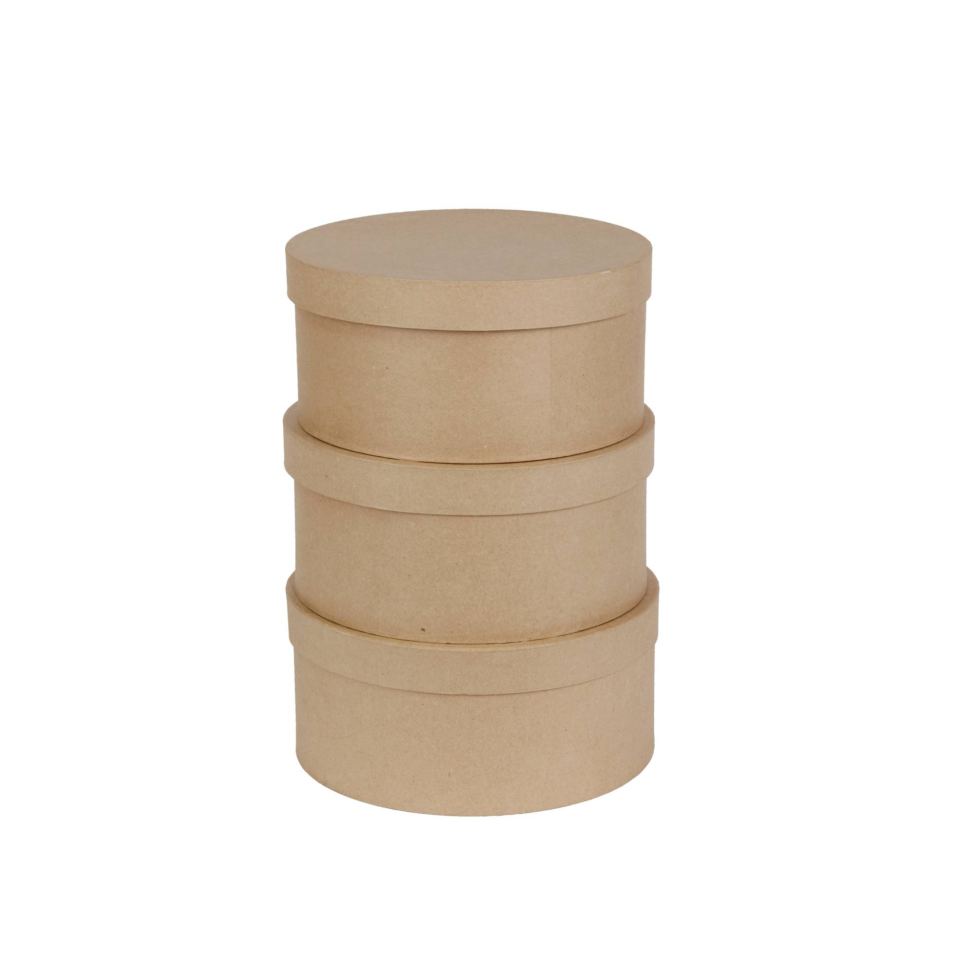 Decopatch Mache Round Nested Boxes 3 Pack | Hobbycraft