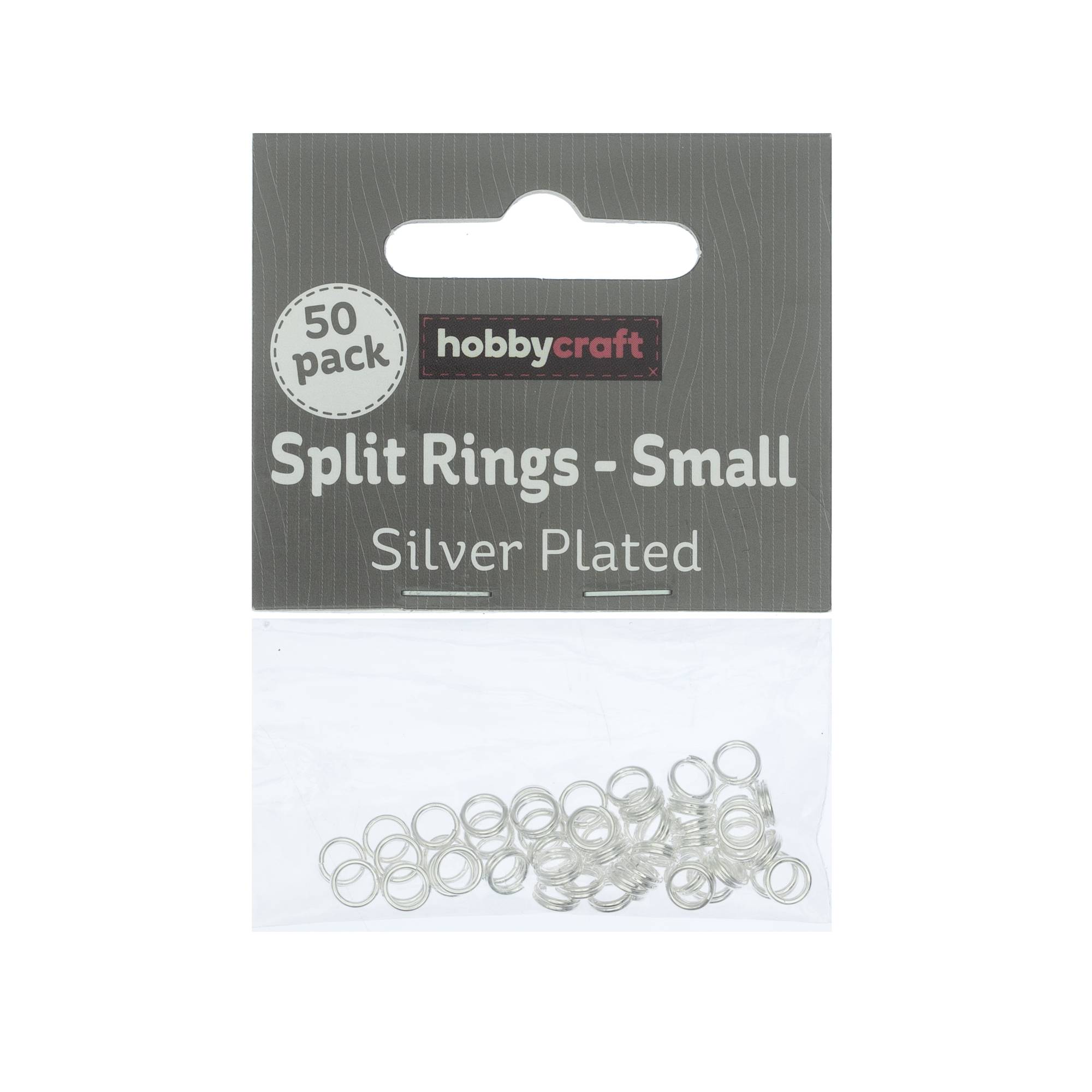 Silver Plated Midi Split Rings 5mm 50 Pack | Hobbycraft