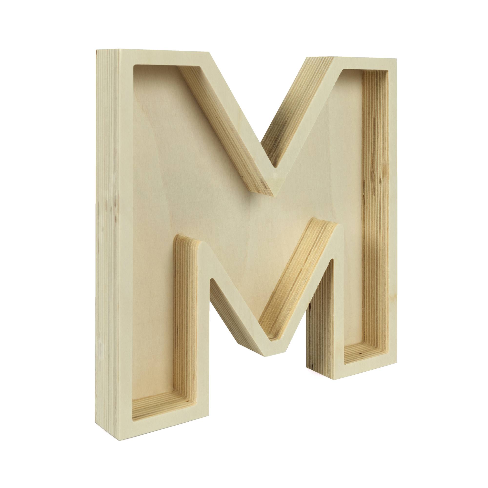 Wooden Fillable Letter M 22cm | Hobbycraft